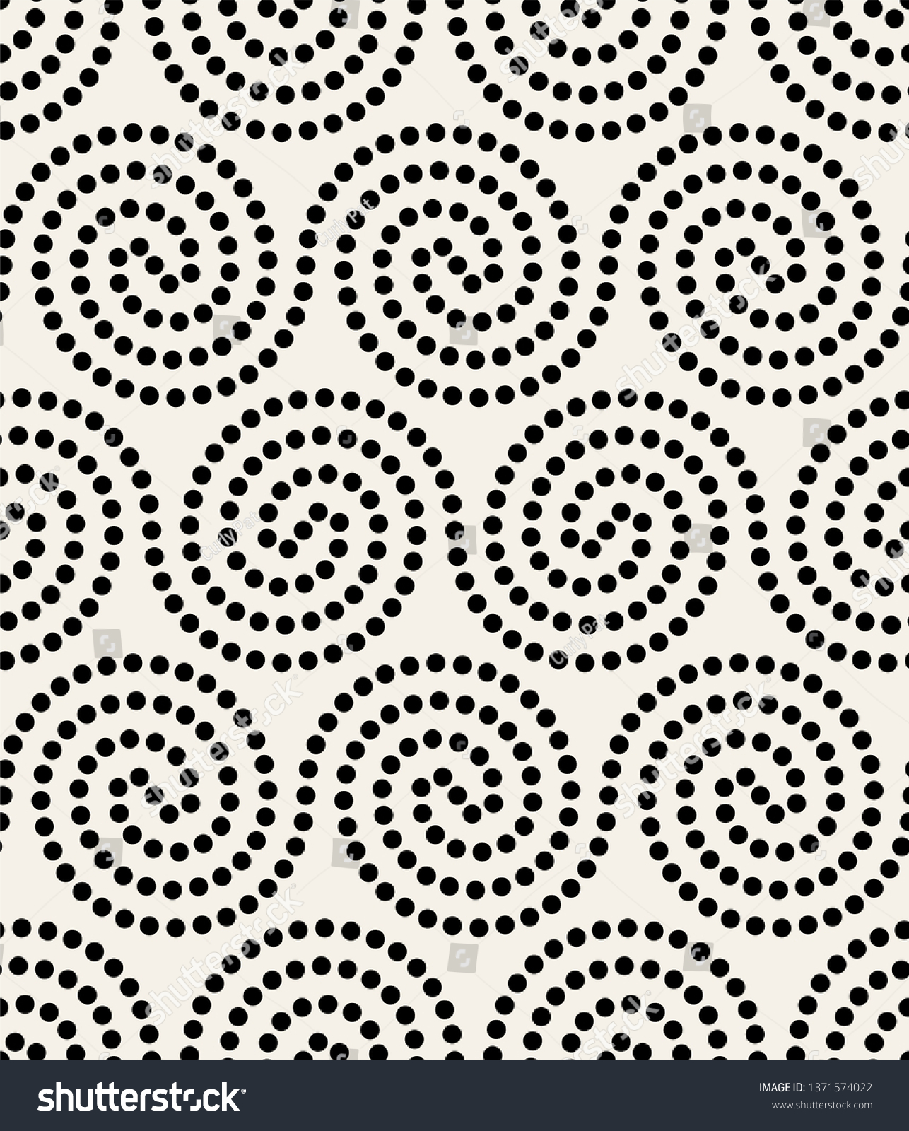 Seamless Pattern Spiral Curls Vector Repeating: vector de stock (libre ...