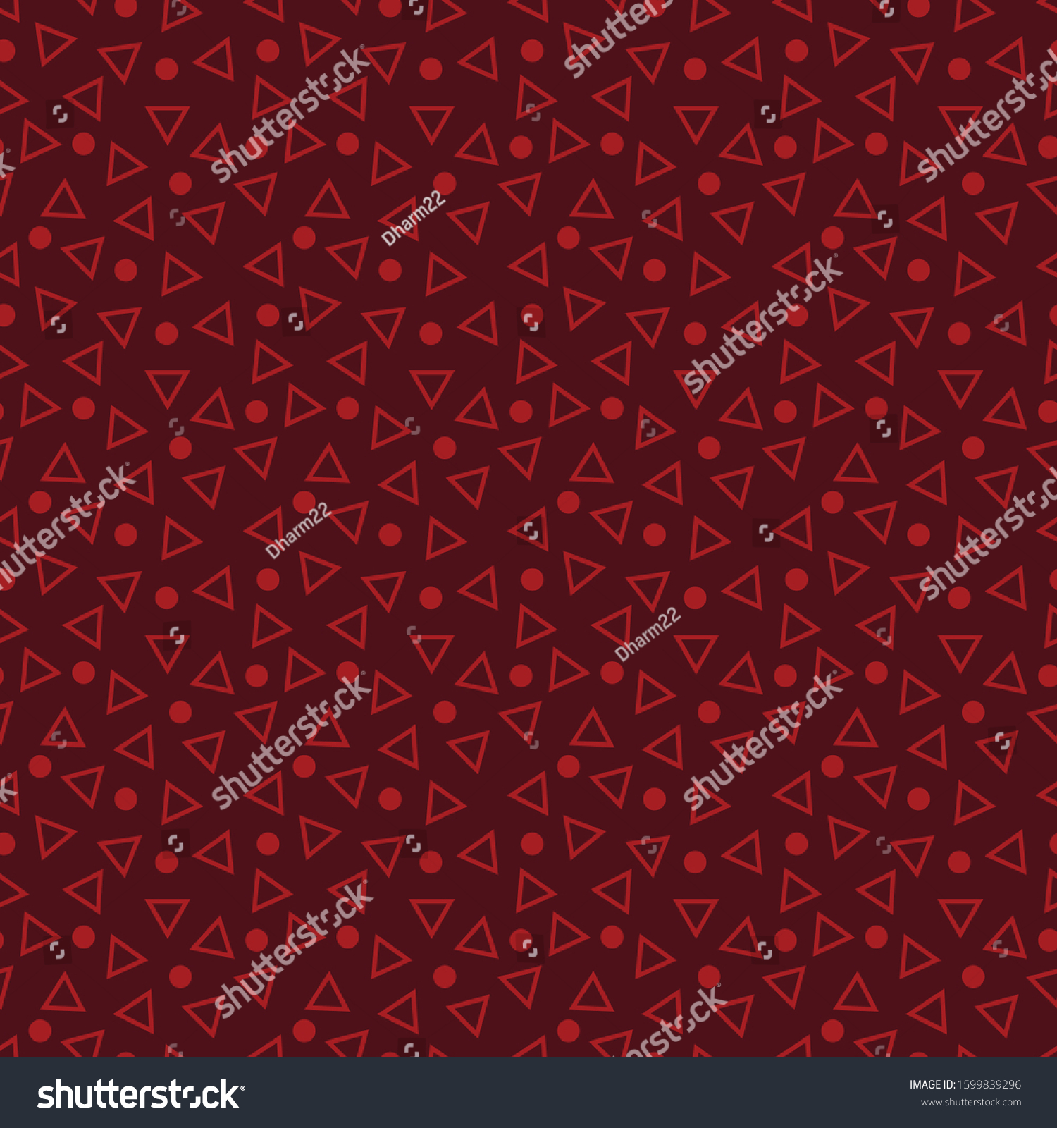 Seamless Pattern Triangles Polka Dots Vector Stock Vector (Royalty Free ...