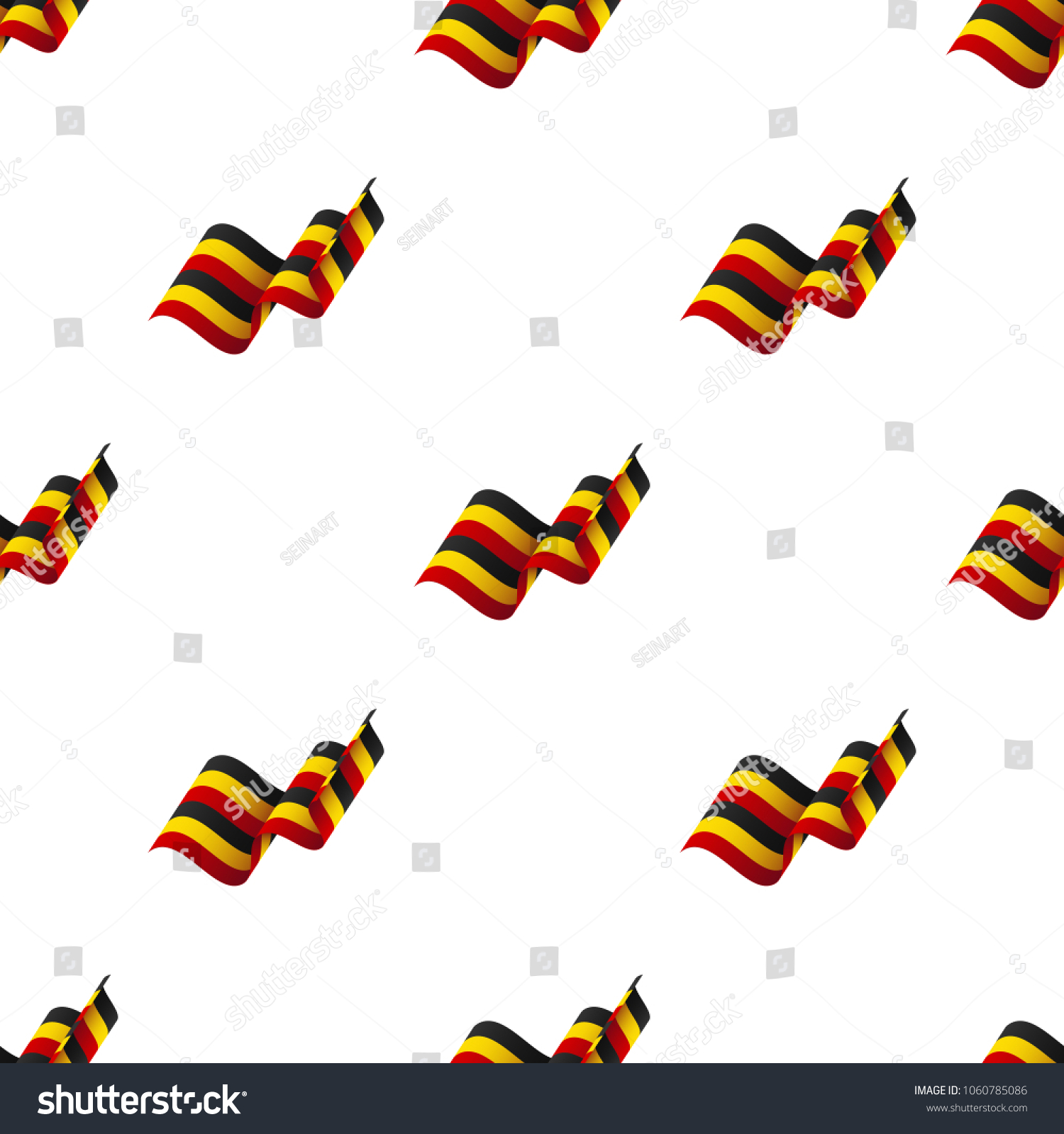 Seamless Pattern Waving Flag Uganda Flag Stock Vector (Royalty Free ...