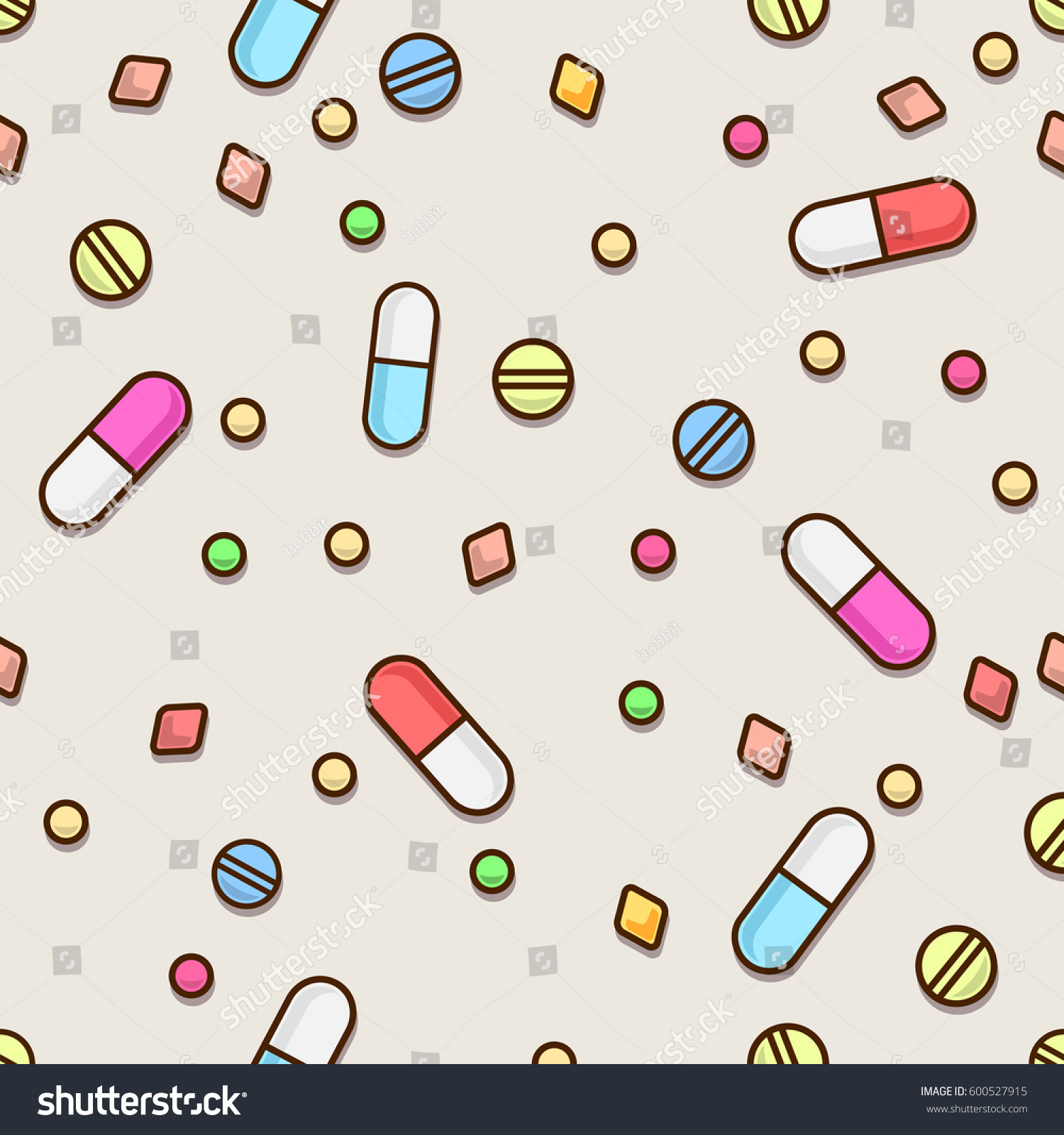 Seamless Pills Pattern Medical Concept Vector: vector de stock (libre ...