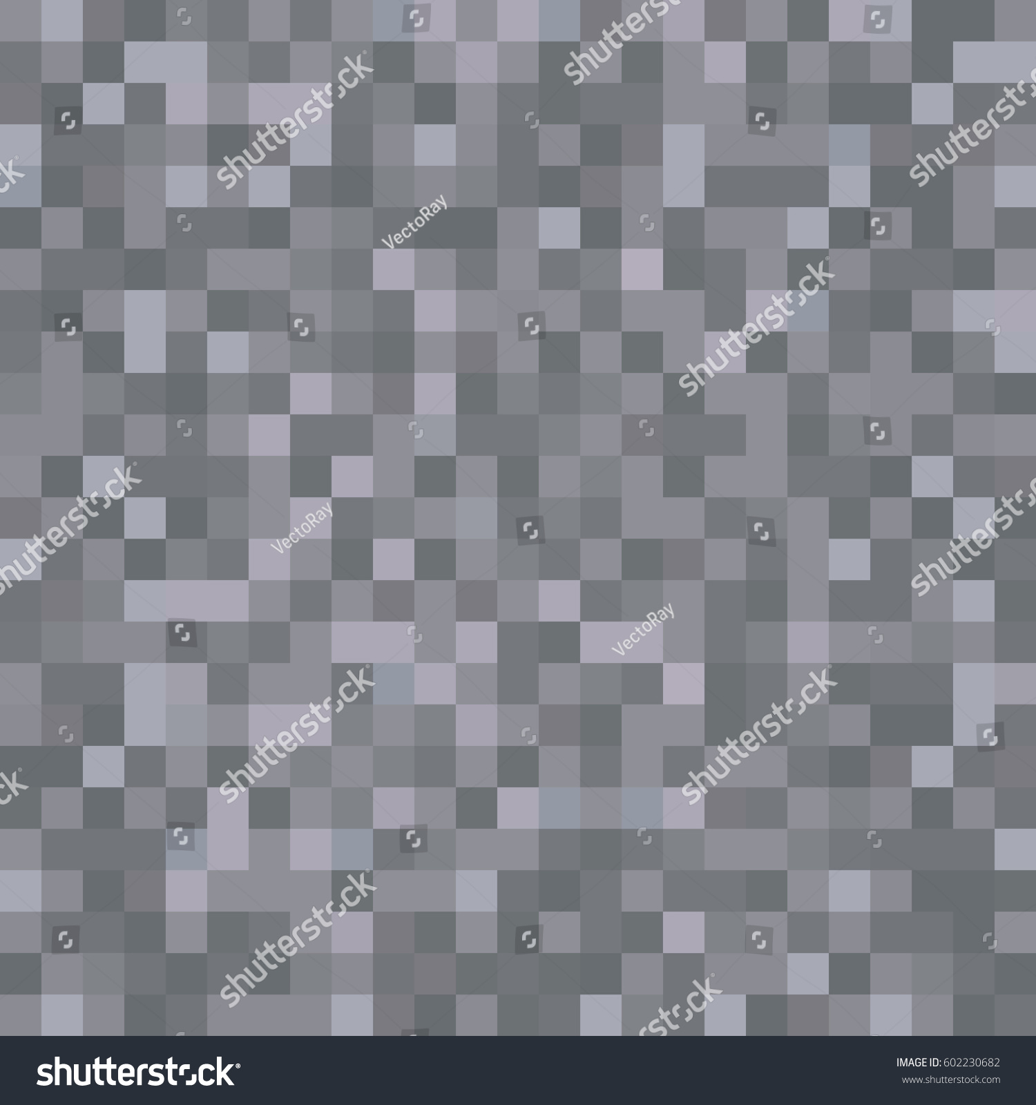 Seamless Pixelated Dark Stone Texture Mapping Stock Vector (Royalty ...