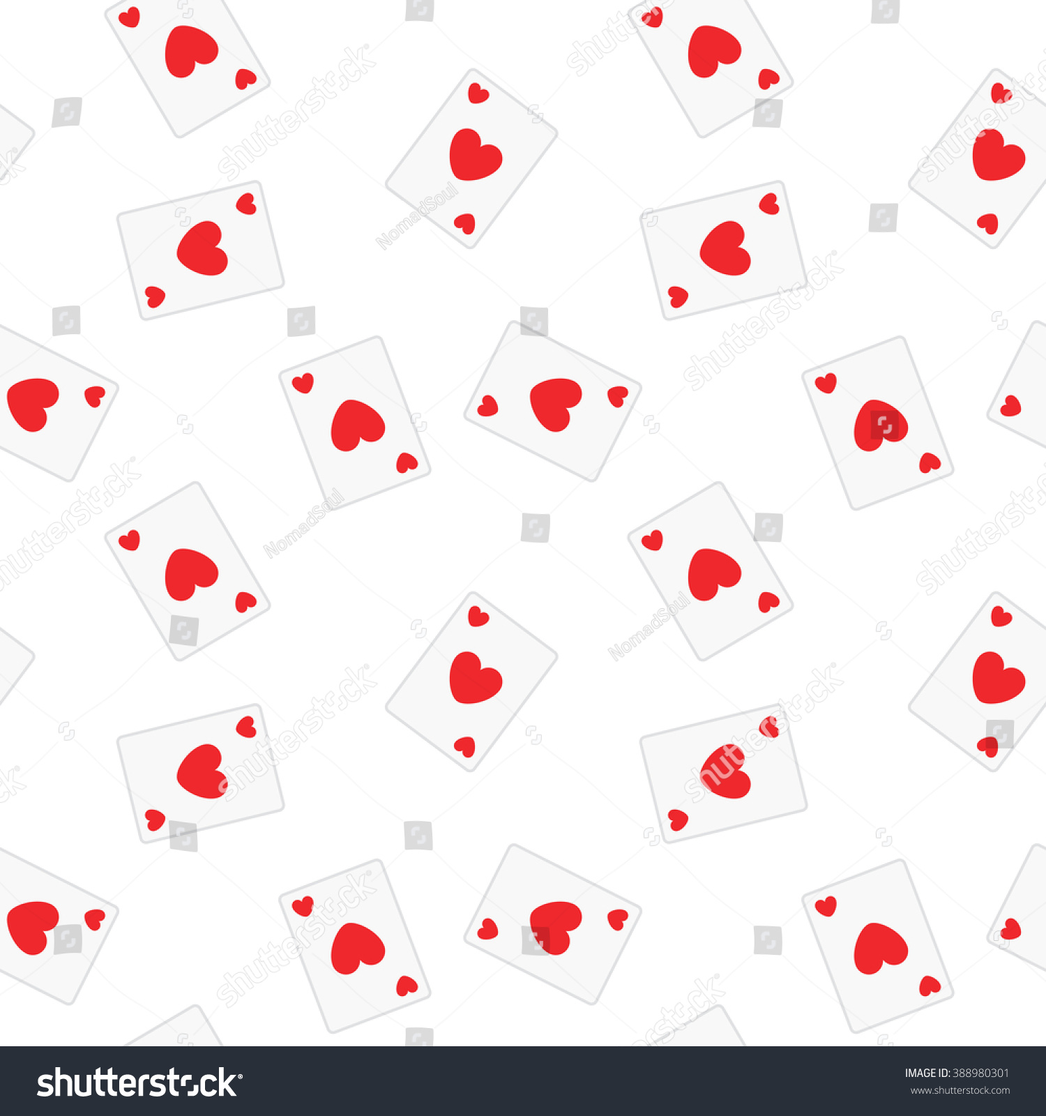 Seamless Playing Cards Hearts Suit Pattern: vector de stock (libre de ...