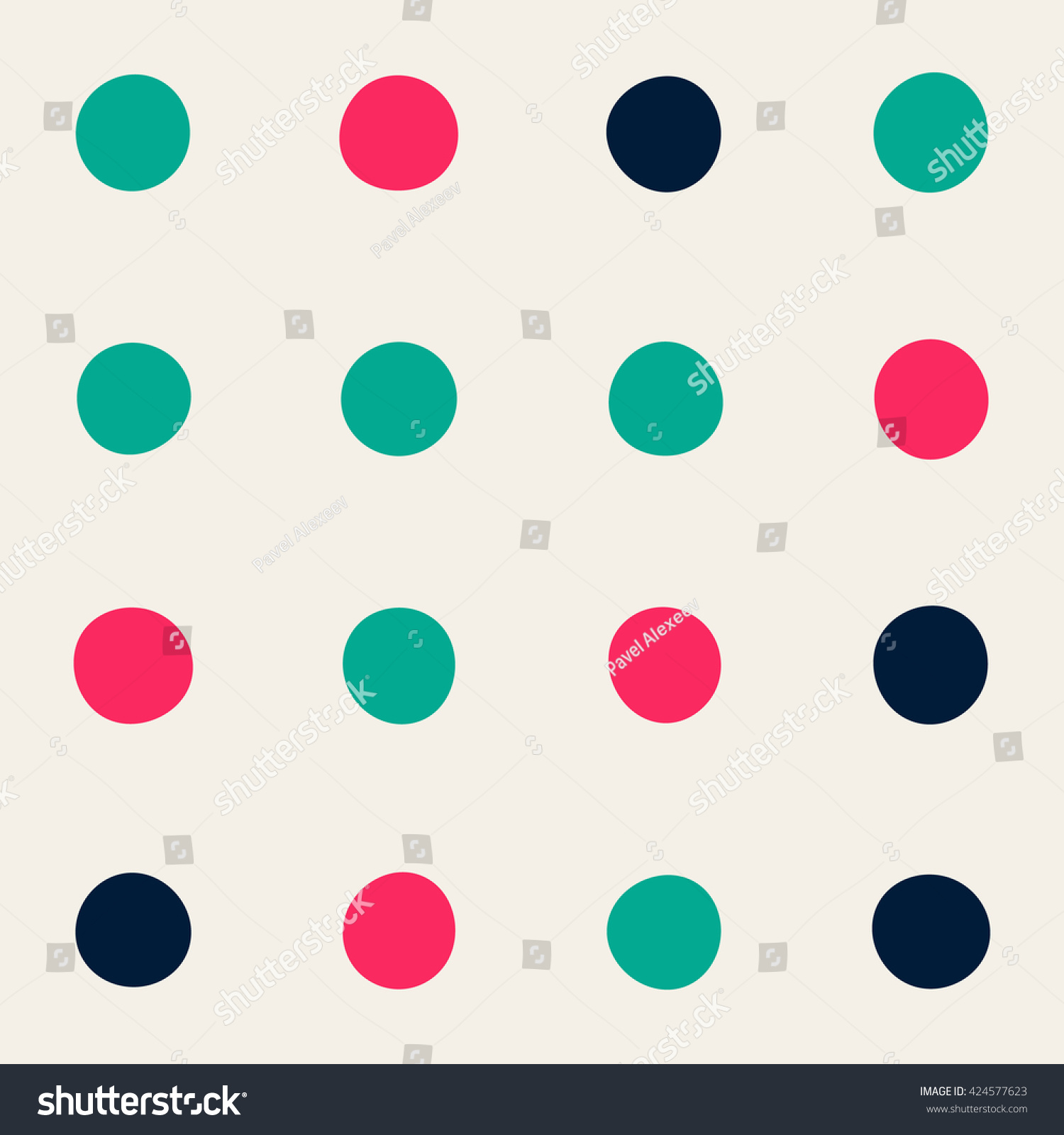 Seamless Polka Dot Pattern Vector Repeating Stock Vector (Royalty Free ...