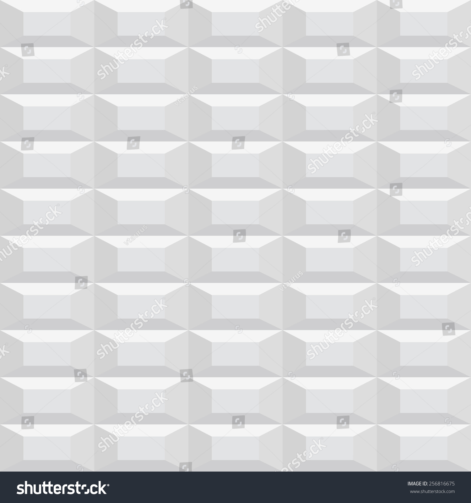 Seamless Pyramidal Texture White Geometric Structure Stock Vector ...