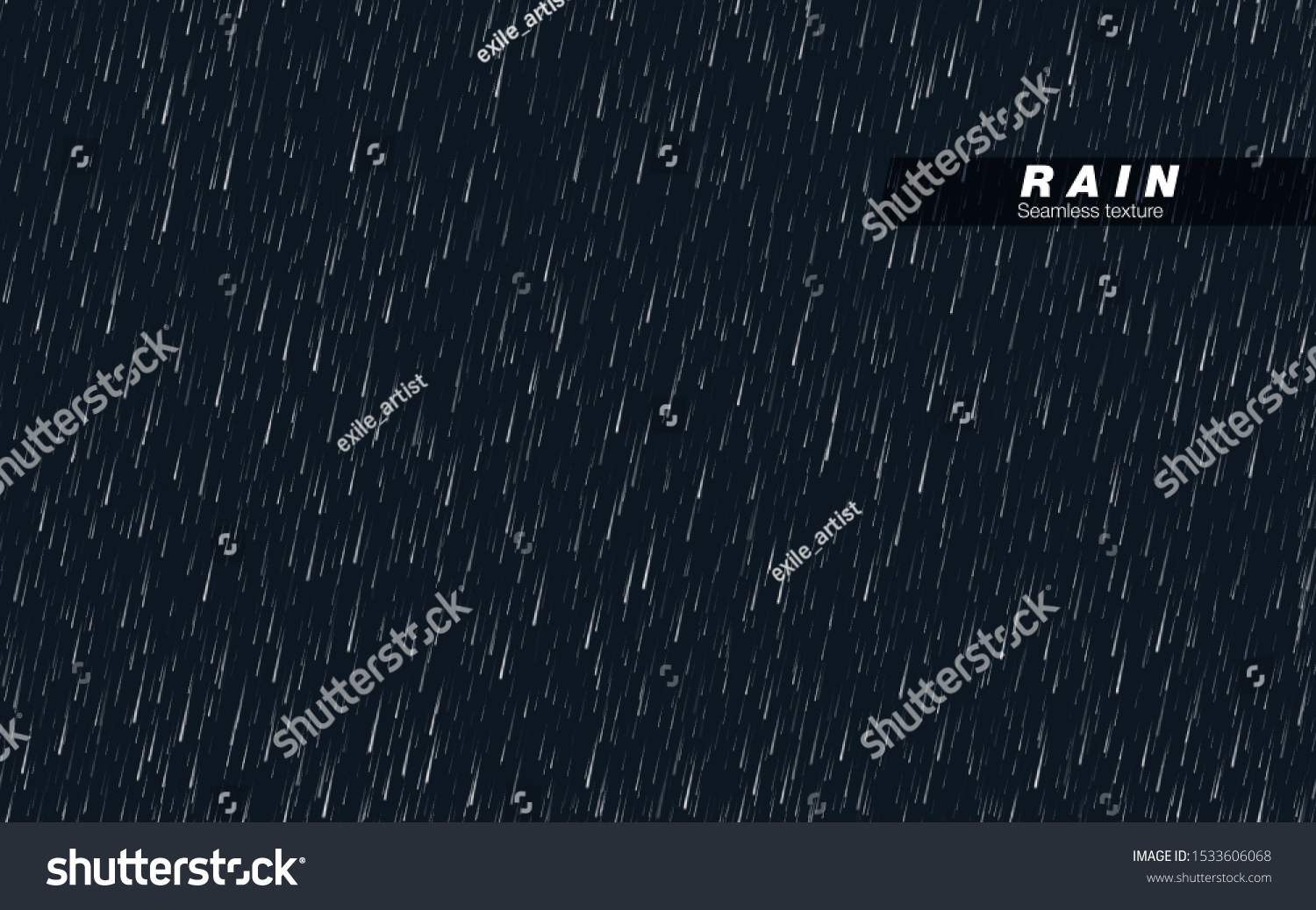 Seamless Rainfall Texture Rain Drop Vector Stock Vector (Royalty Free ...