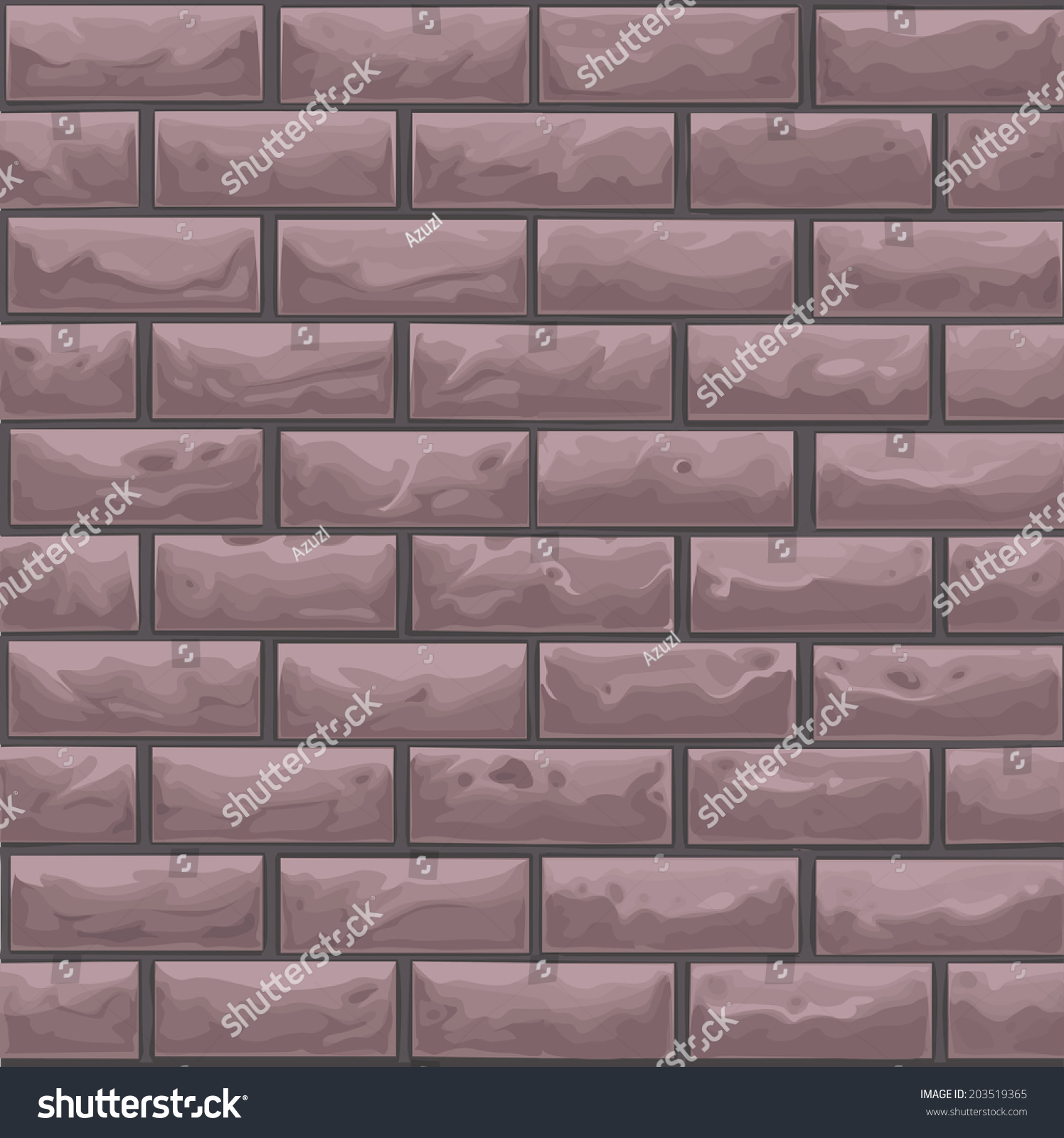 Seamless Realistic Stone Wall Texture Stock Vector (Royalty Free) 203519365