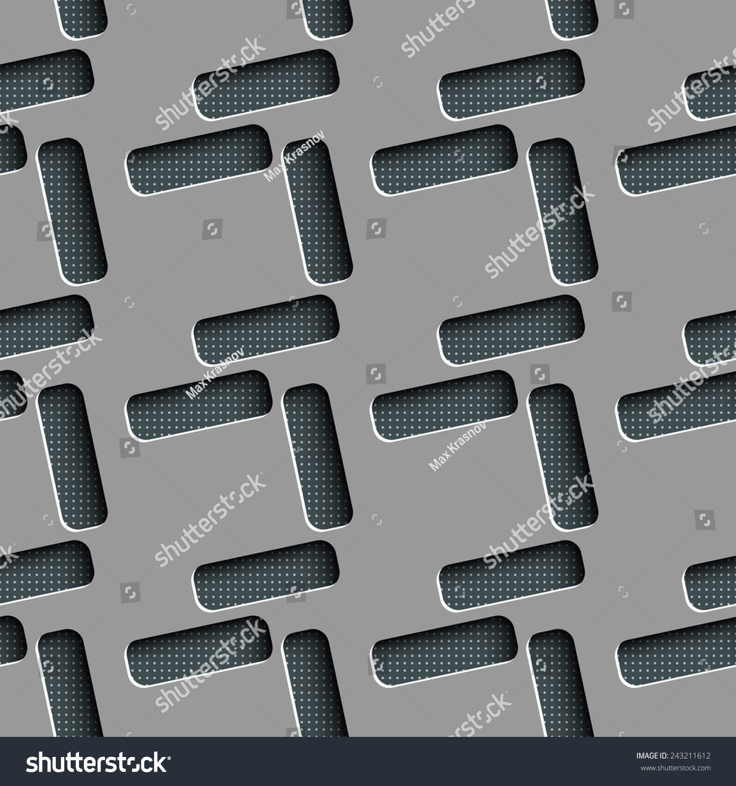 Seamless Rectangle Pattern Vector Background Gray Stock Vector (Royalty ...