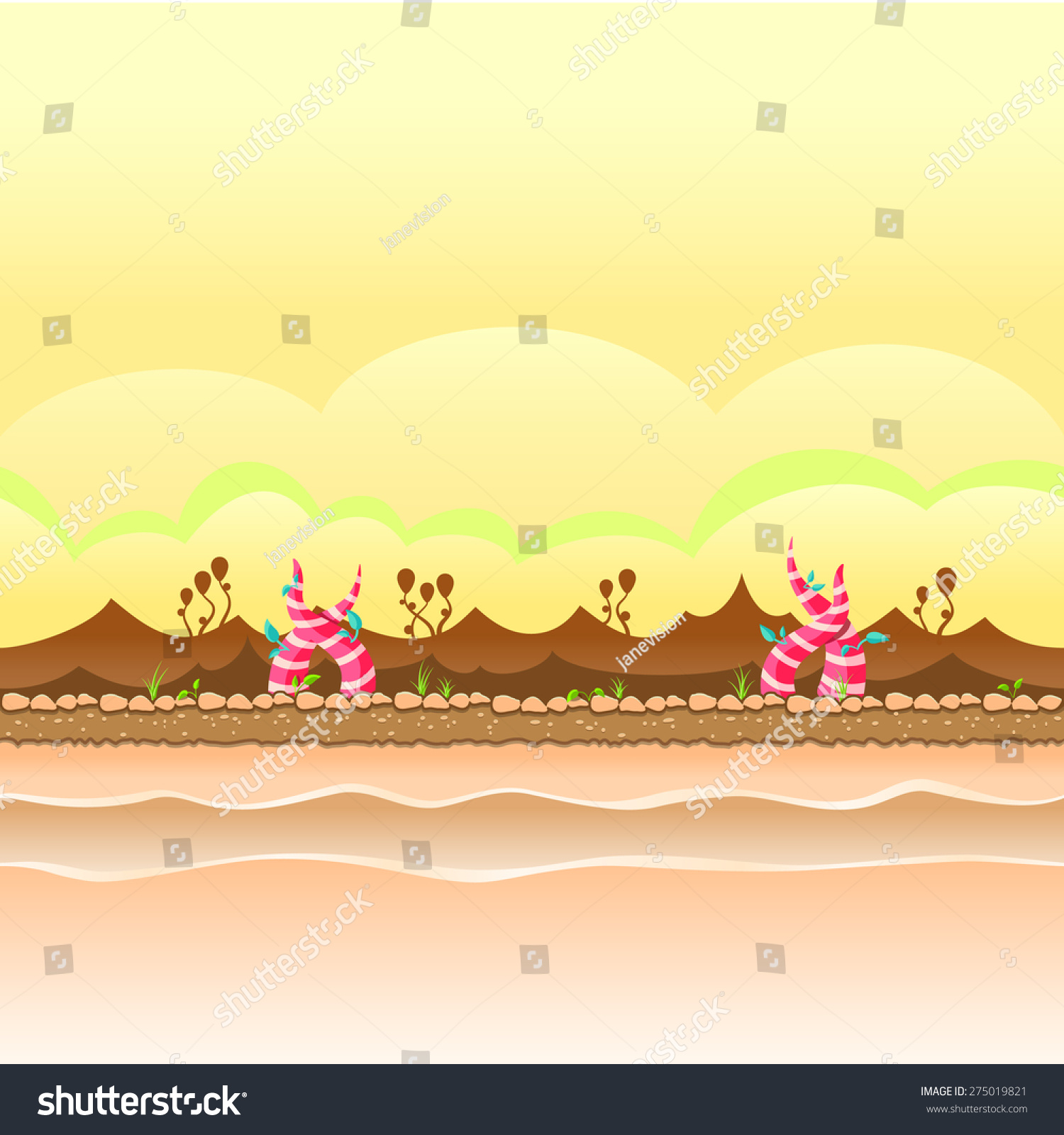 Seamless Repeating Cartoon Background Stock Vector (Royalty Free) 275019821