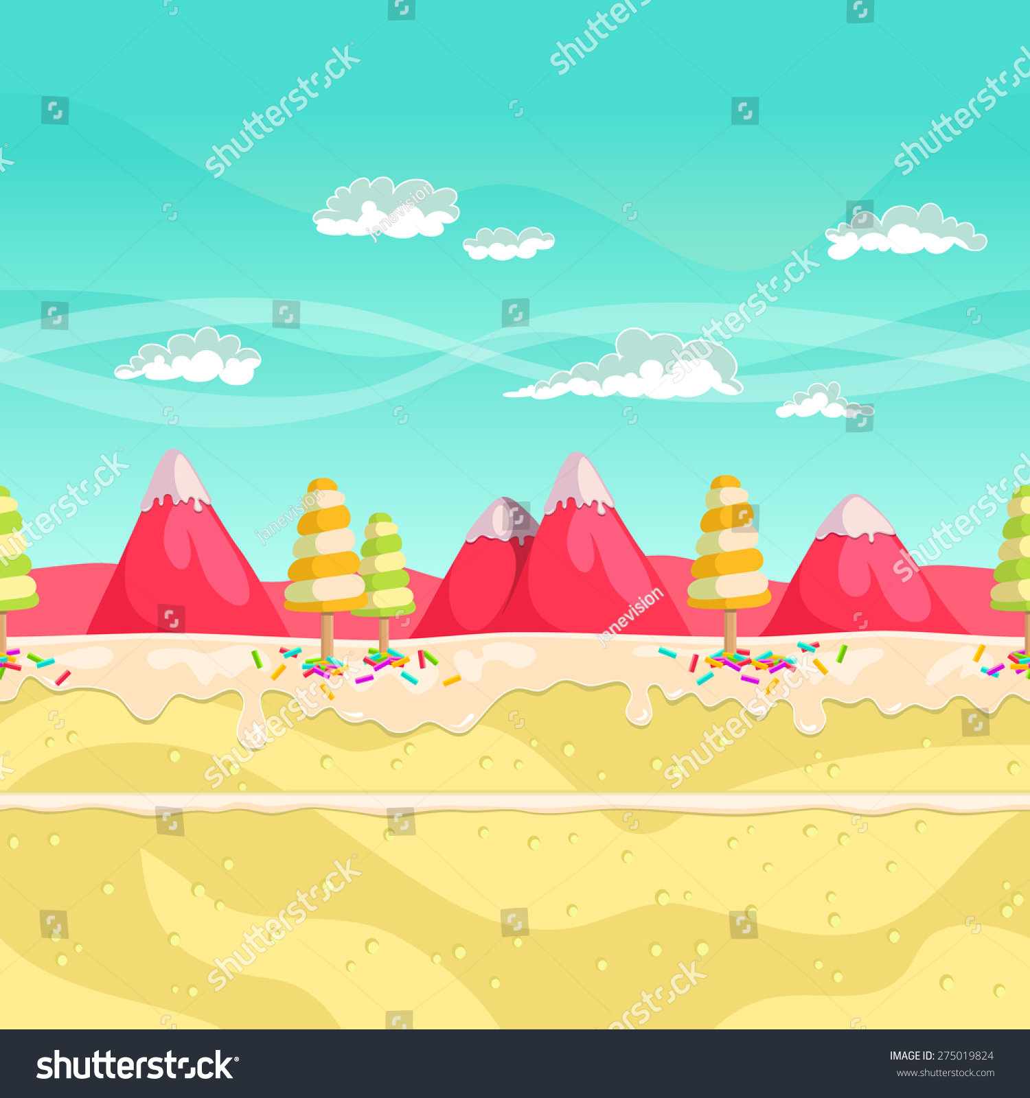 Seamless Repeating Cartoon Background Stock Vector (Royalty Free) 275019824