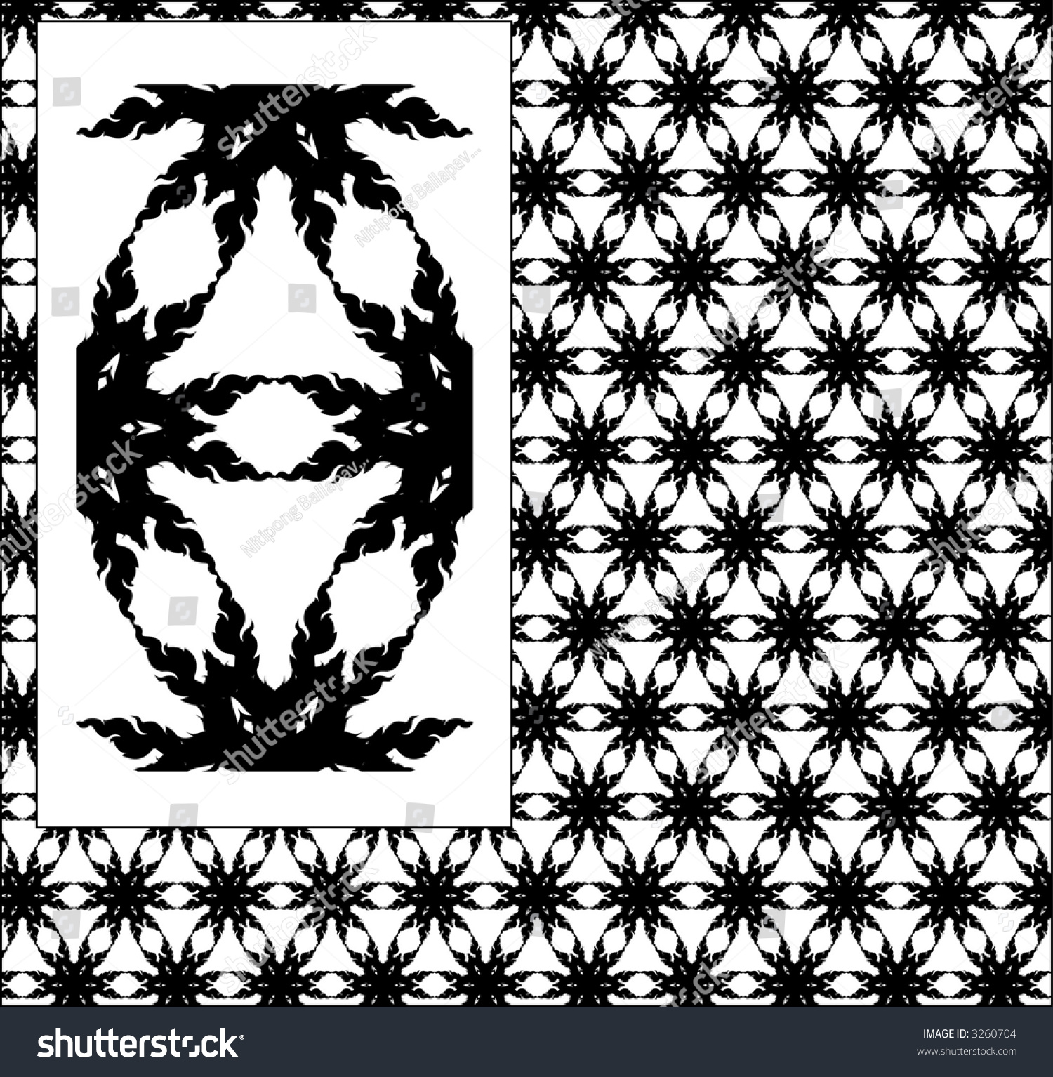 Seamless Repeating Pattern Wallpaper Background Vector Stock Vector ...