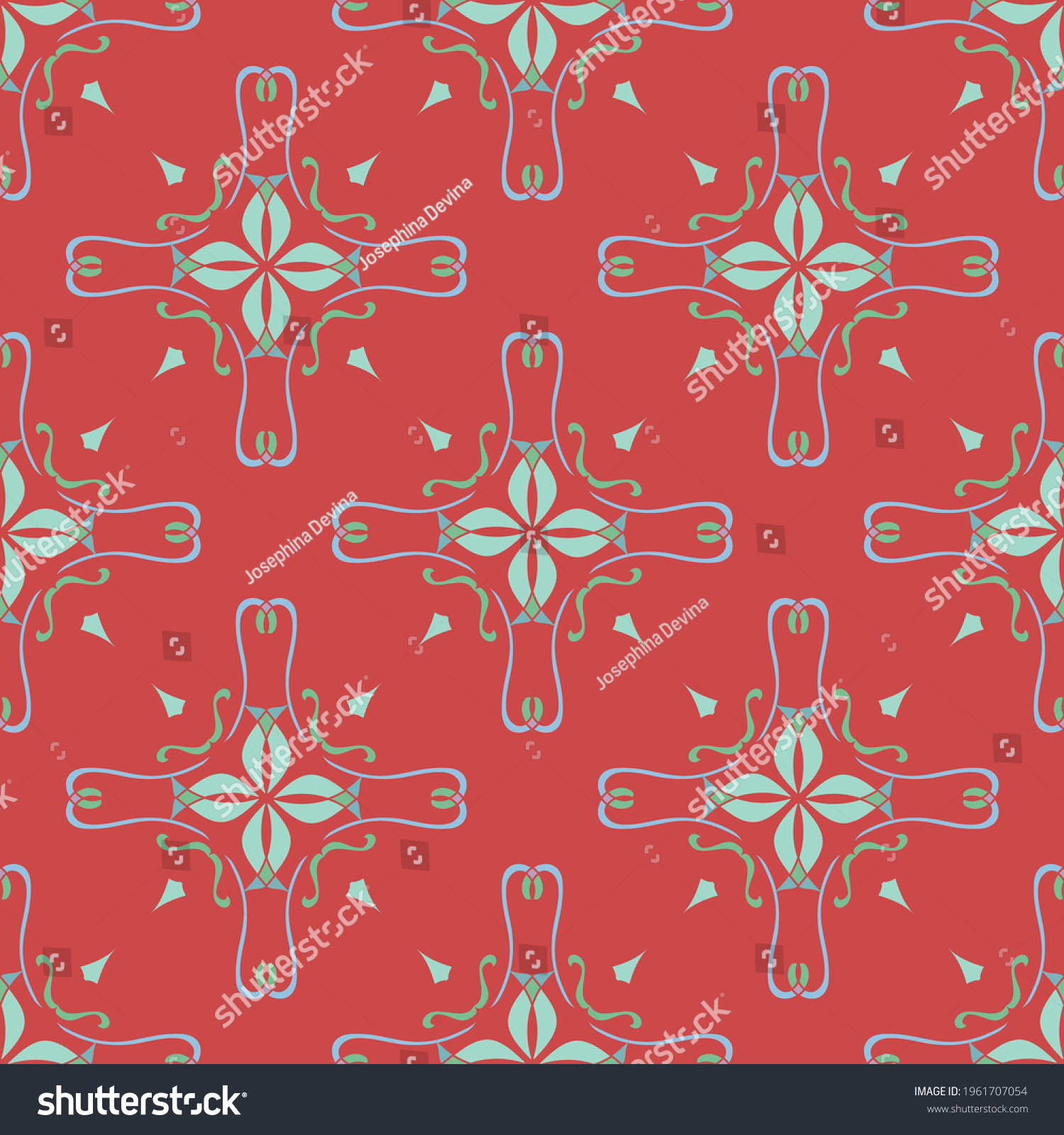 Seamless Repeating Vector Cross Shape Decorative Stock Vector (Royalty ...