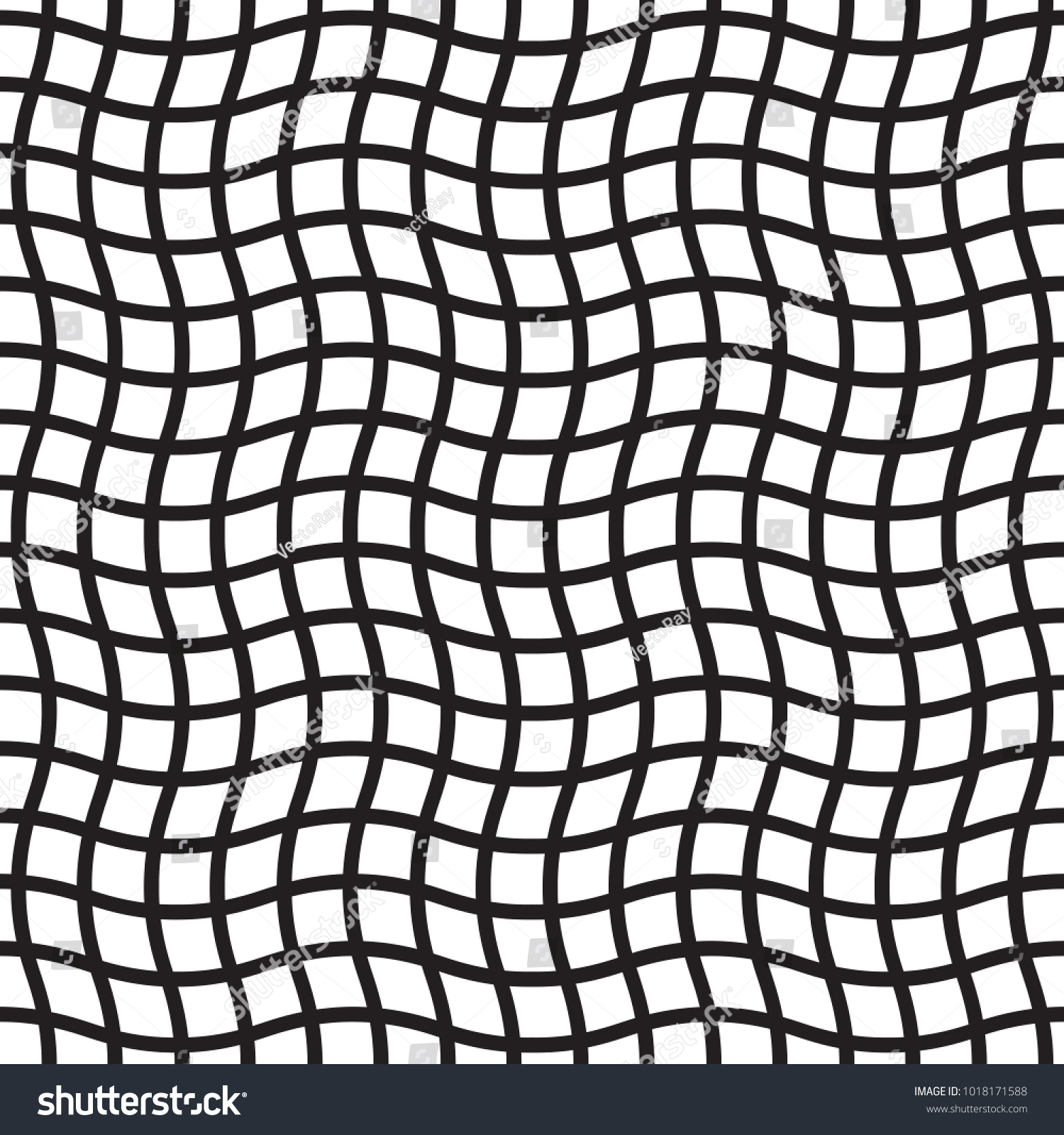 Seamless Rippled Grid Pattern Abstract Geometric Stock Vector (Royalty Free) 1018171588