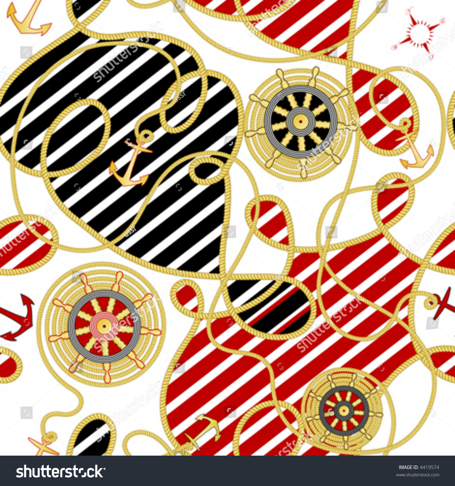 Seamless Sea Background Repeat Many Times Stock Vector (Royalty Free ...