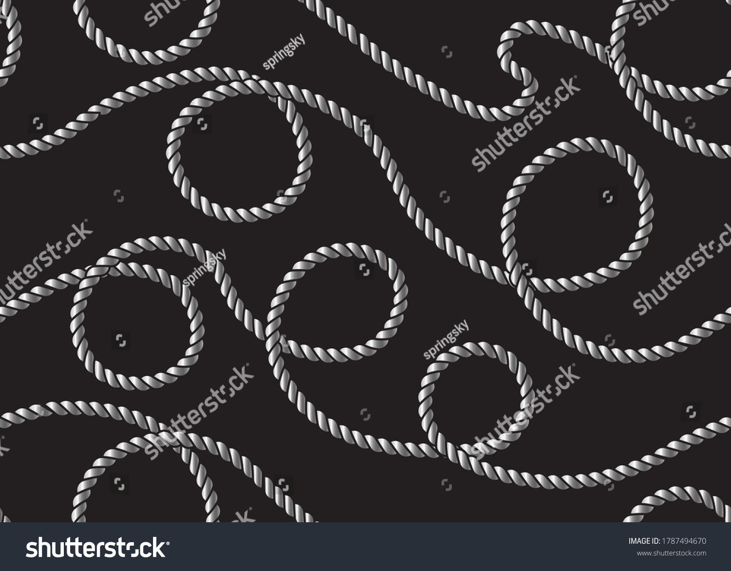 Seamless Silver Chain Pattern Fabric Background Stock Vector (Royalty ...