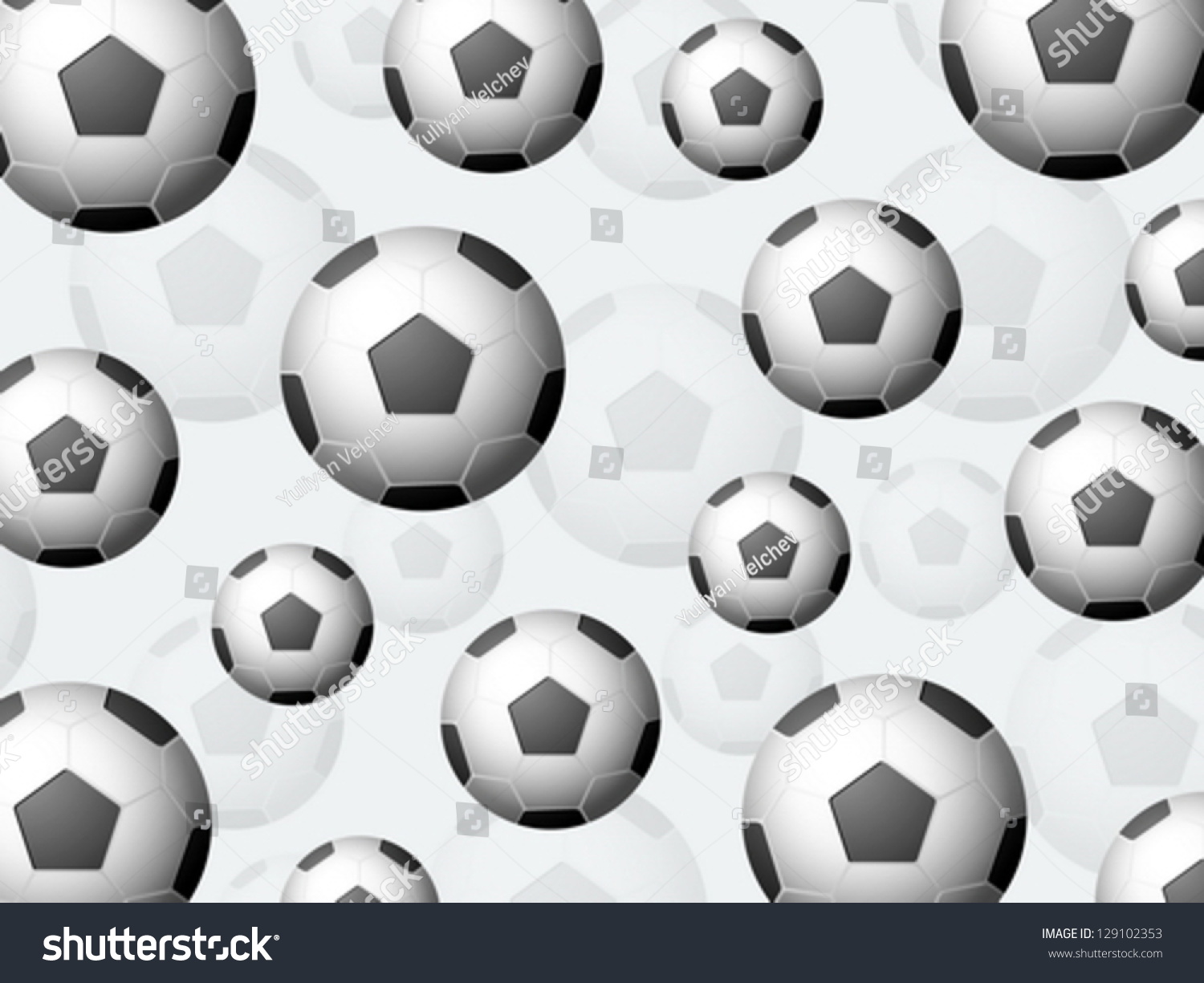 Seamless Soccer Balls Pattern Background Vector: เวกเตอร์สต็อก (ปลอดค่า ...