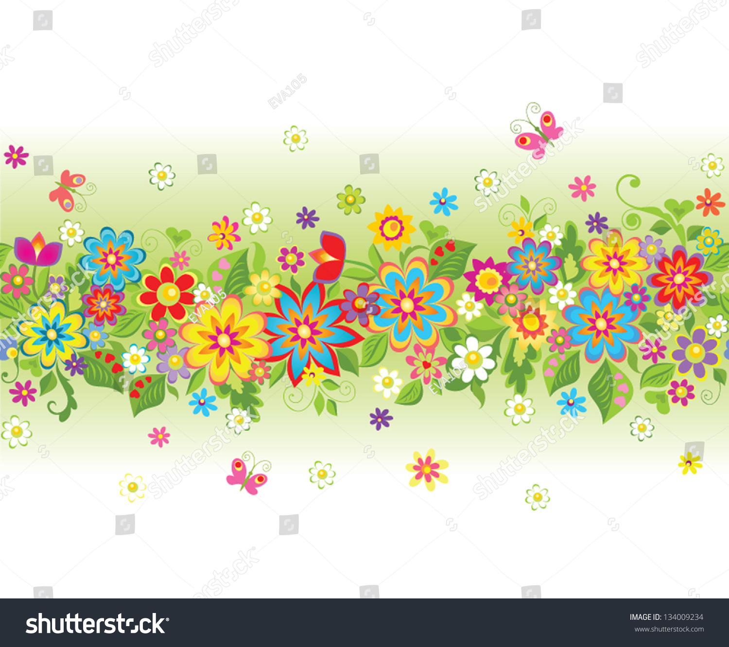 Seamless Summery Background Stock Vector (Royalty Free) 134009234 ...