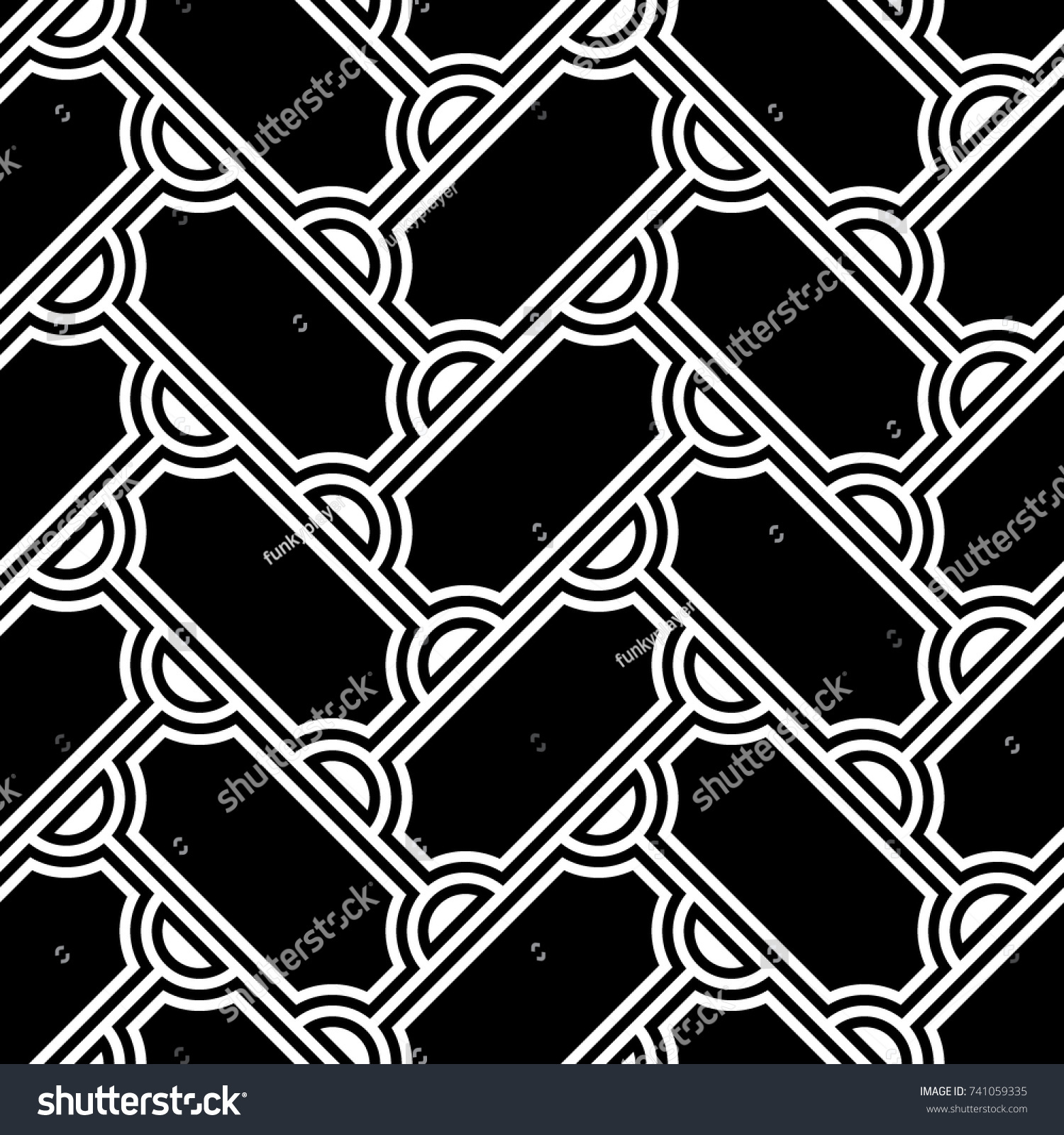 Seamless Surface Design Slanted Figures Grid Stock Vector (Royalty Free ...
