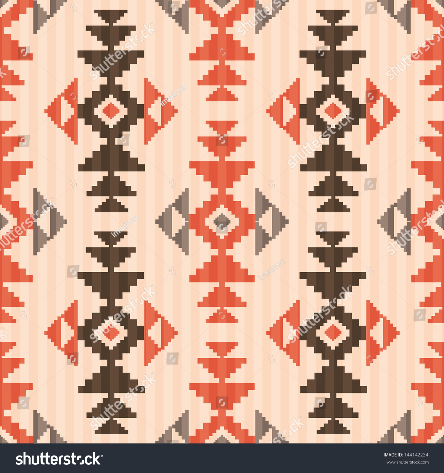 Seamless Textile Pattern Native American Style Stock Vector (Royalty ...