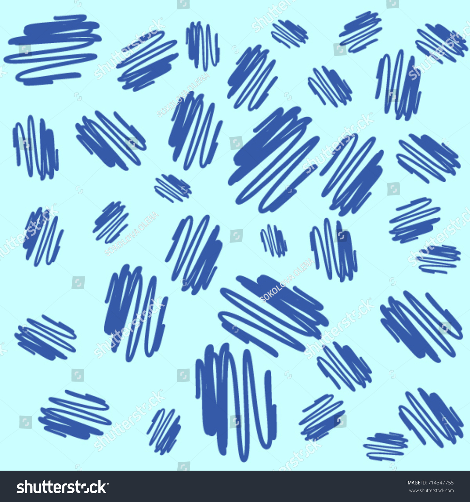 Seamless Texture Blue Scribble On Blue Stock Vector (Royalty Free ...