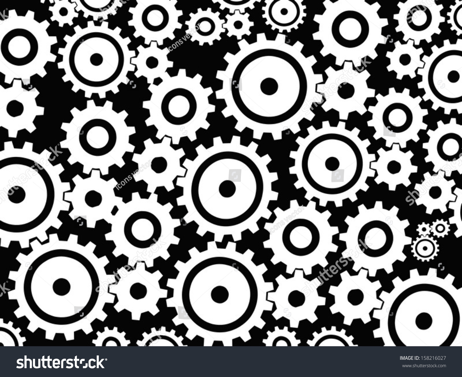 Seamless Texture Gear Wheels Stock Vector (Royalty Free) 158216027 ...
