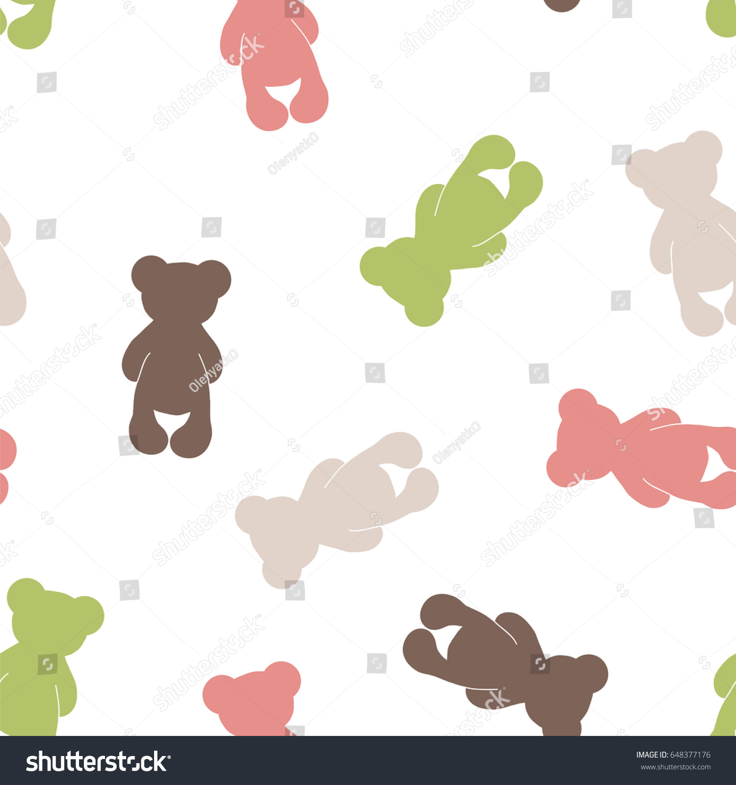 Seamless Texture Pattern Colored Jelly Teddy Stock Vector (Royalty Free ...