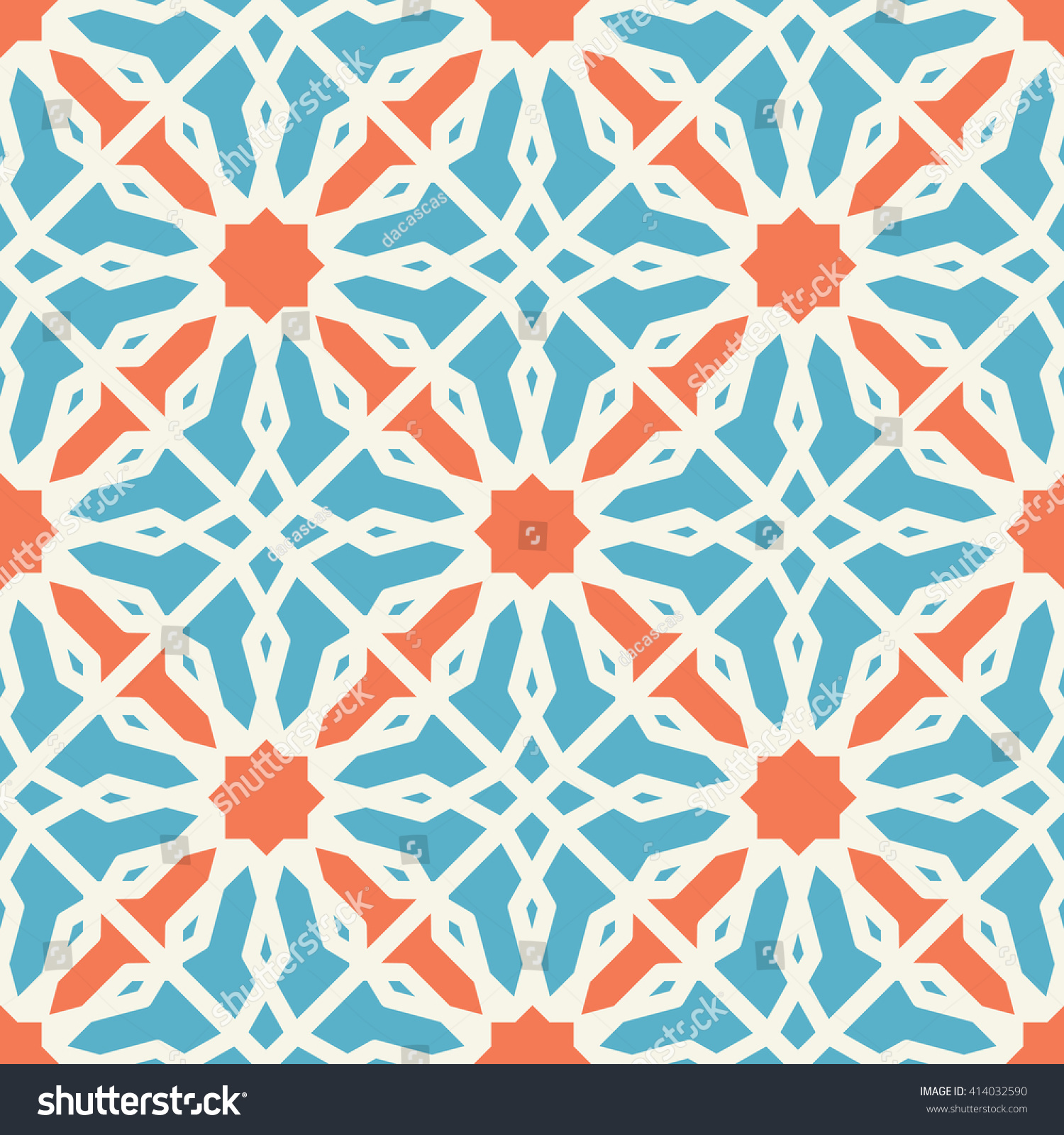Seamless Texture Arabic Geometric Ornament Vector Stock Vector (Royalty ...