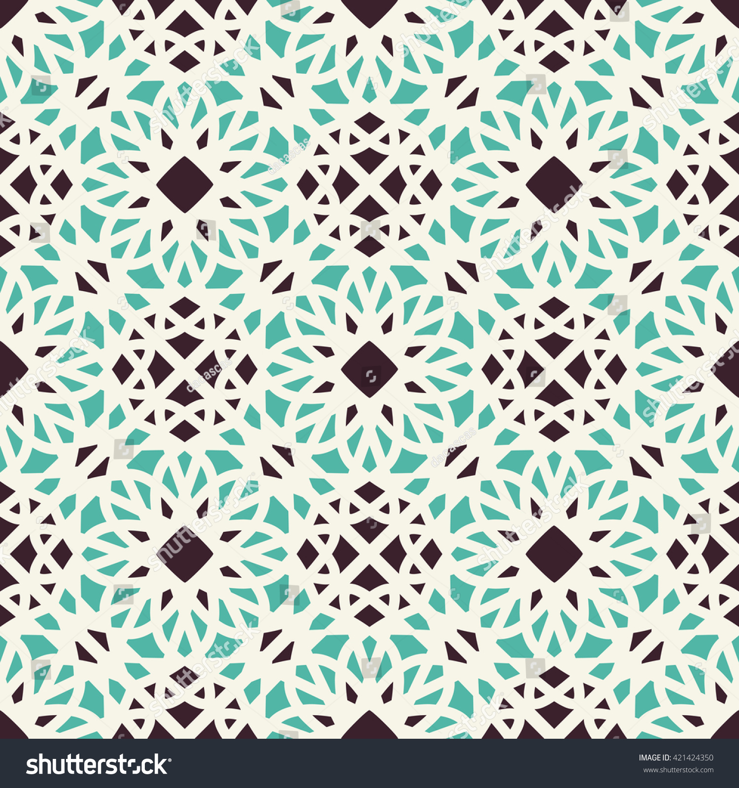 Seamless Texture Arabic Geometric Ornament Vector Stock Vector (Royalty ...