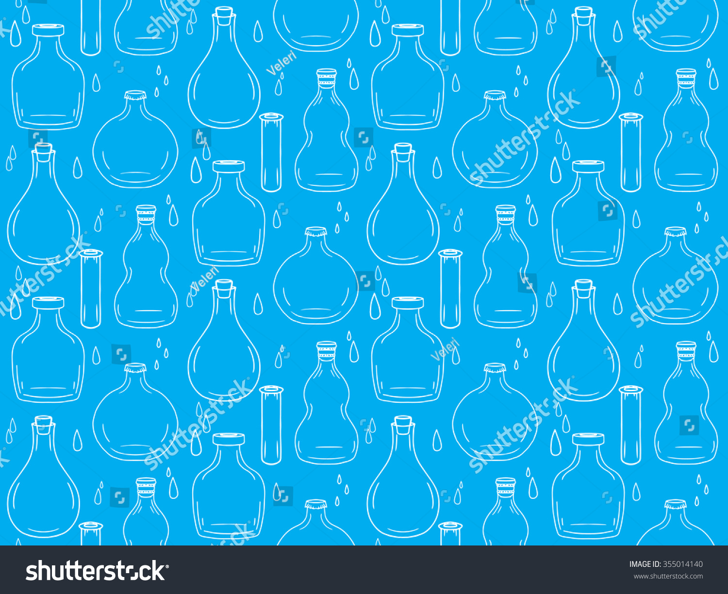 Seamless Texture Bottles Jars Your Creativity Stock Vector (Royalty ...