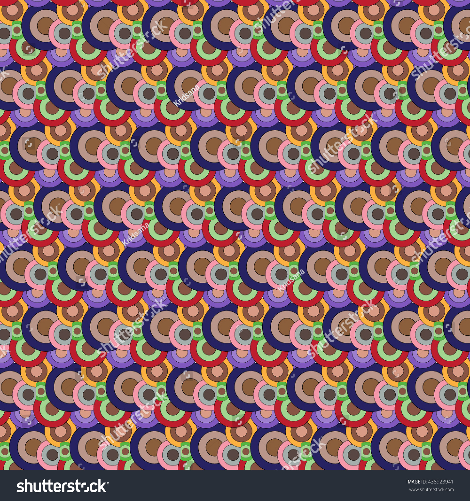 Seamless Texture Circle Elements Vector Art Stock Vector (Royalty Free ...