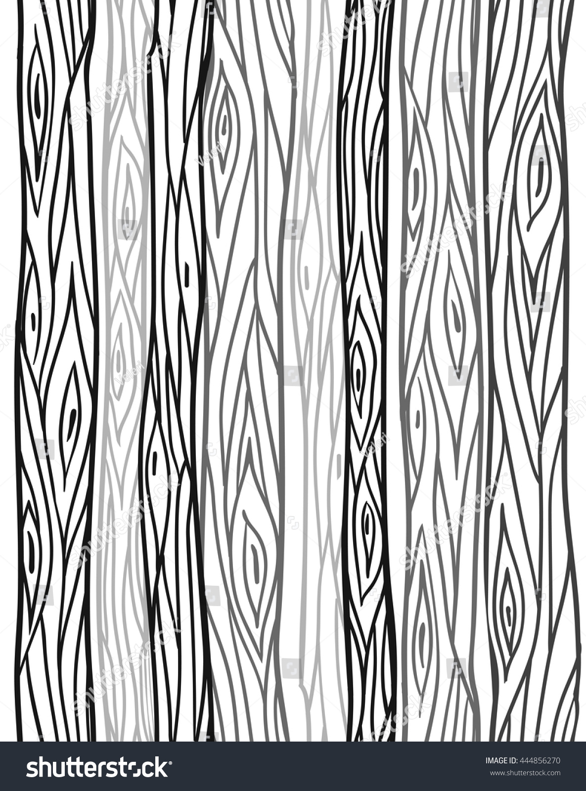 Seamless Texture Doodle Tree Trunks Vector Stock Vector (Royalty Free ...