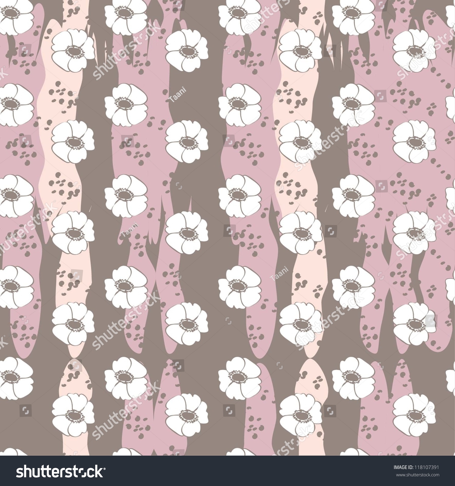 Seamless Texture Flowers Stock Vector (Royalty Free) 118107391 ...