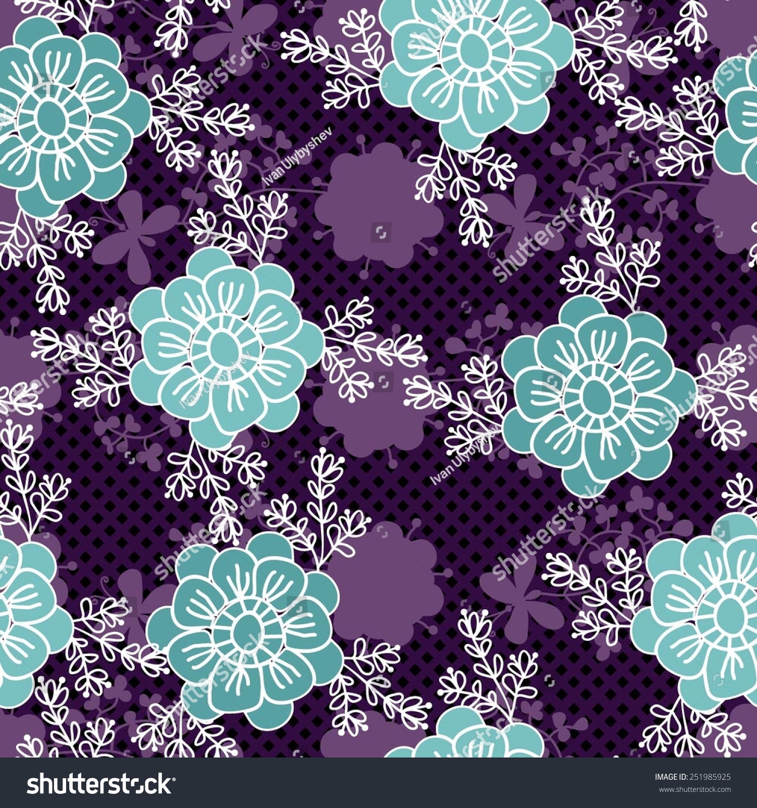 Seamless Texture Flowers Stock Vector (Royalty Free) 251985925