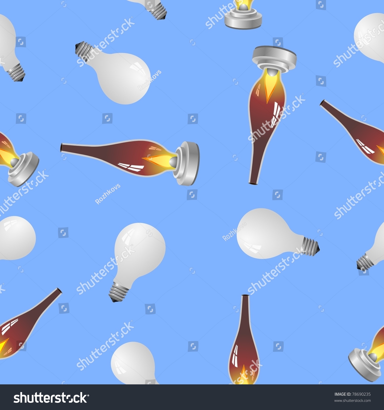 Seamless Texture Lamps Stock Vector (Royalty Free) 78690235 | Shutterstock