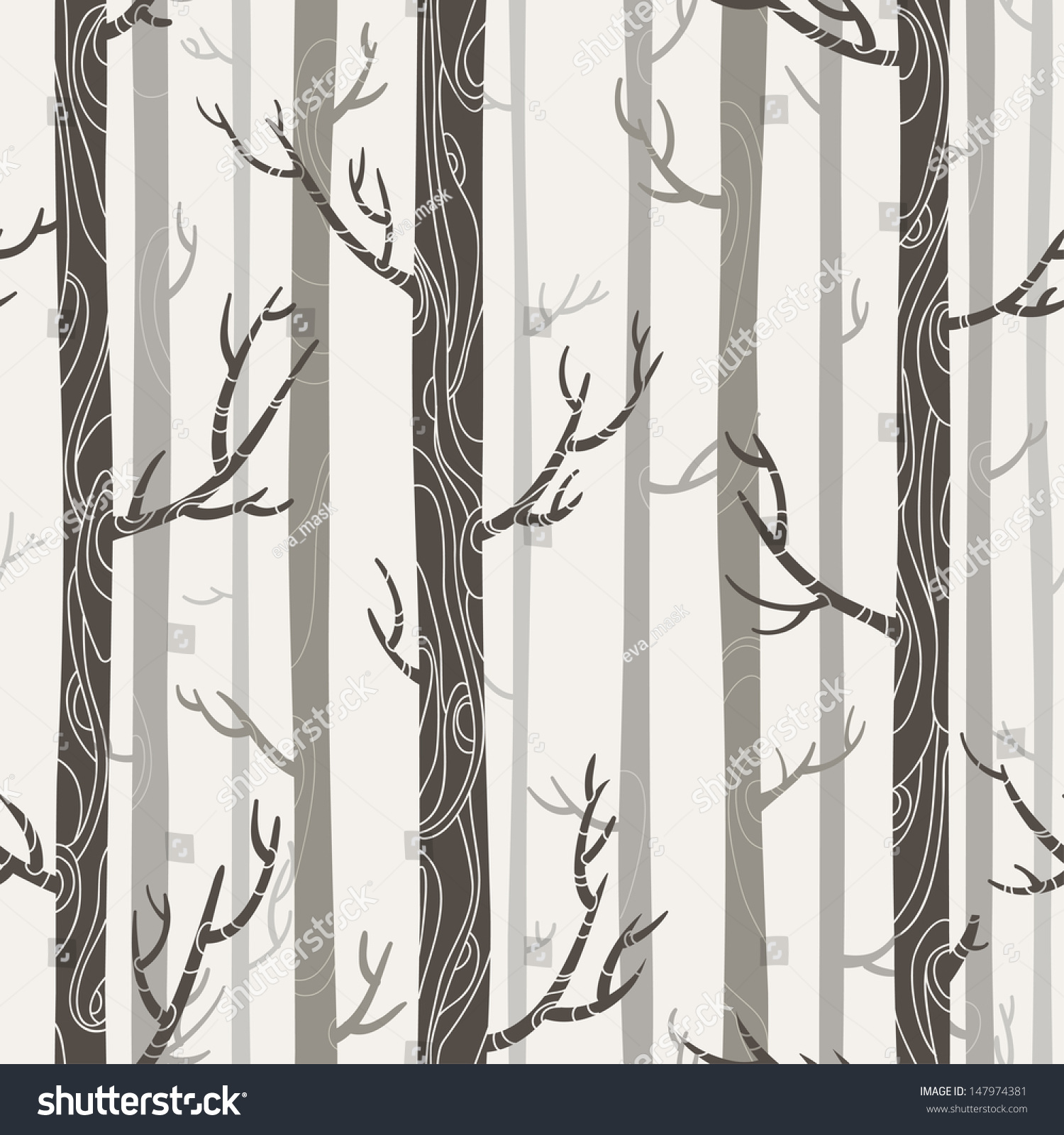 Seamless Texture Trees Patterns On Trees Stock Vector (Royalty Free ...