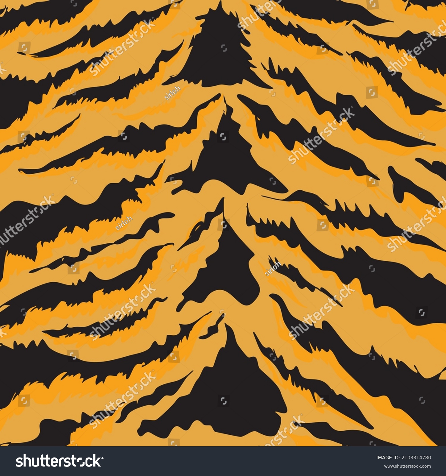 Seamless Tiger Pattern Design Background Which Stock Vector (Royalty ...