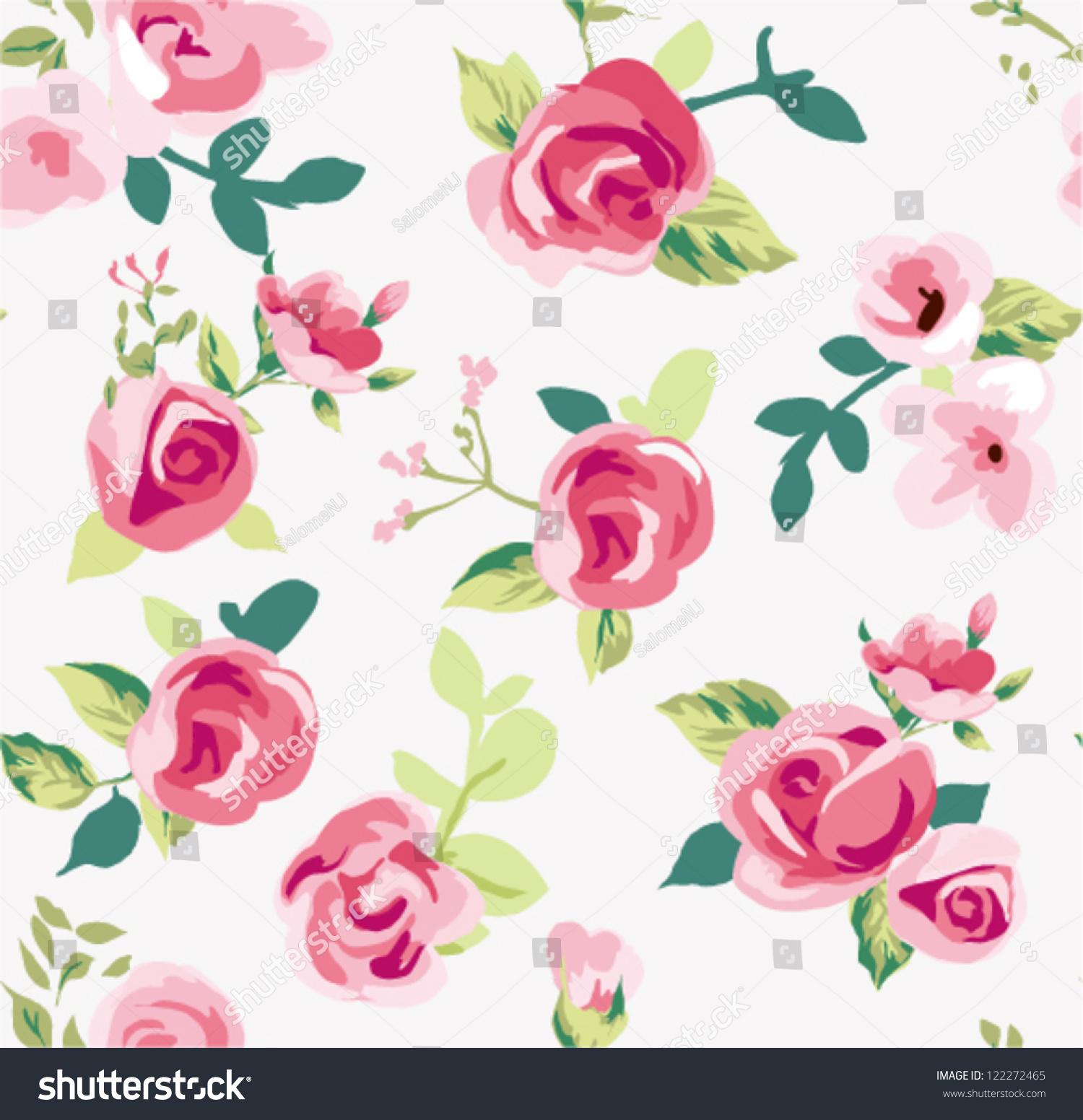 Seamless Tiny Rose Pattern Backgroundflowerfloral Stock Vector ...