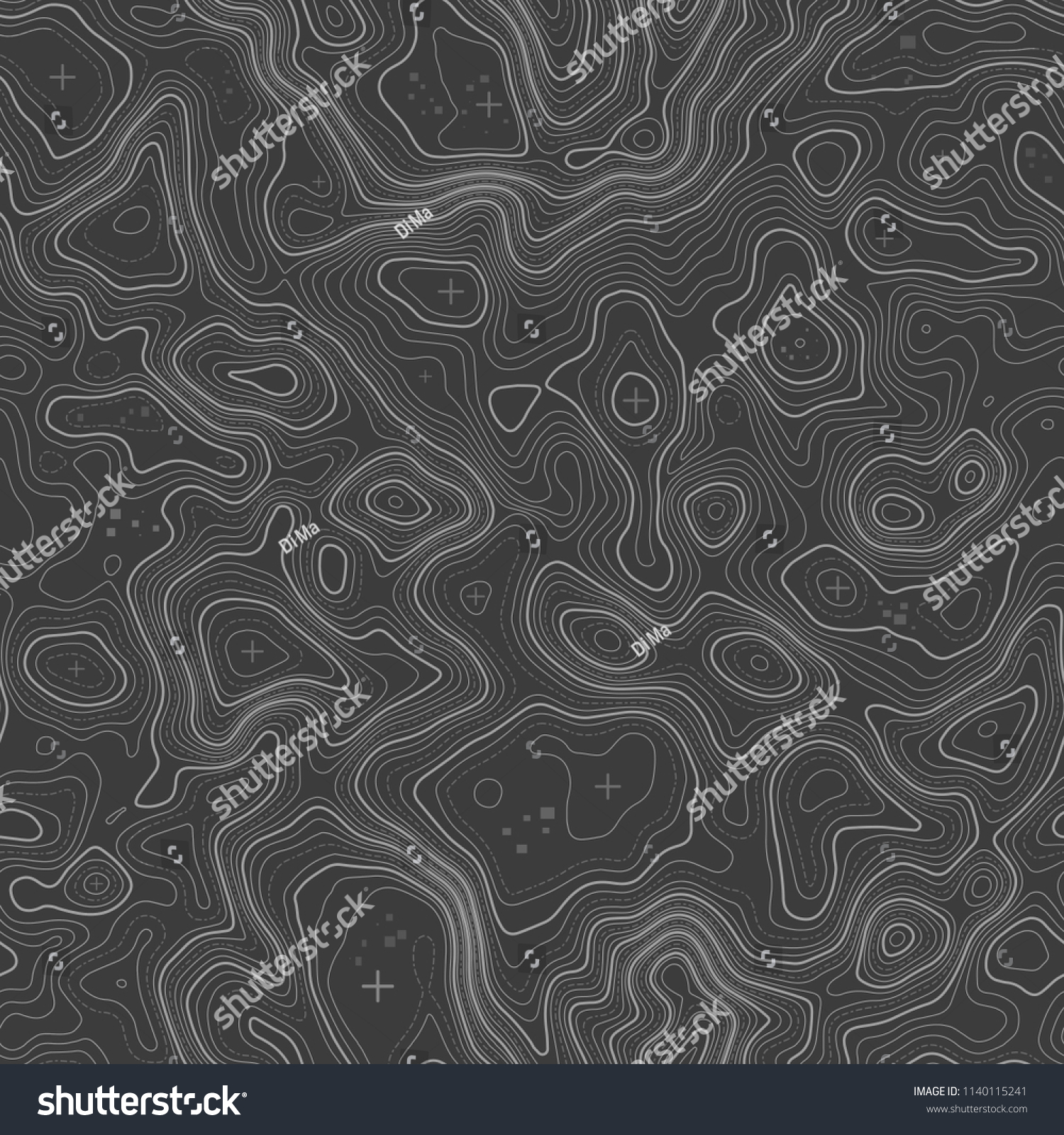 Seamless Topographic Map Contour Background Topo Stock Vector (Royalty ...
