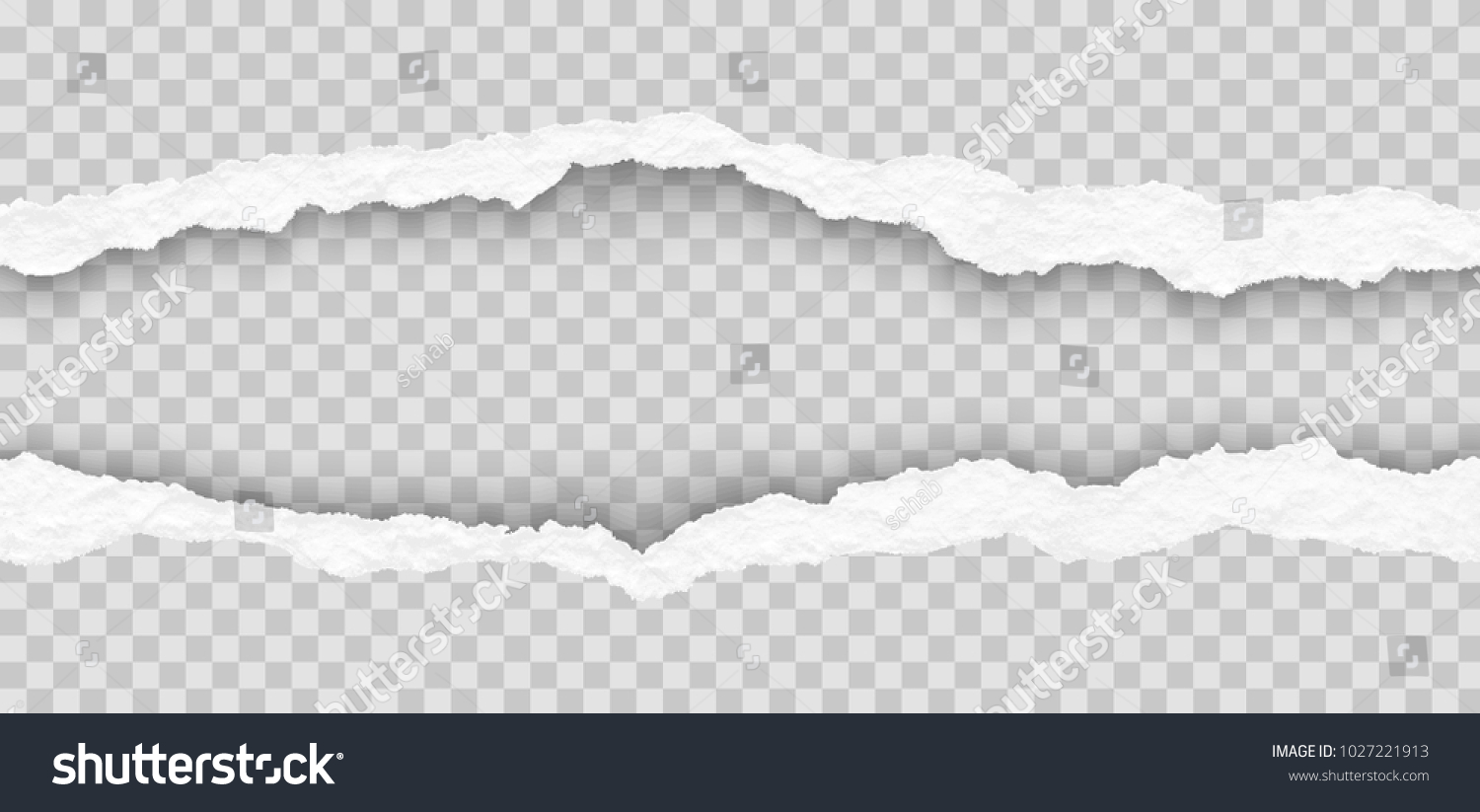 Seamless Torn Paper Edges Vector Illustration Stock Vector (Royalty ...