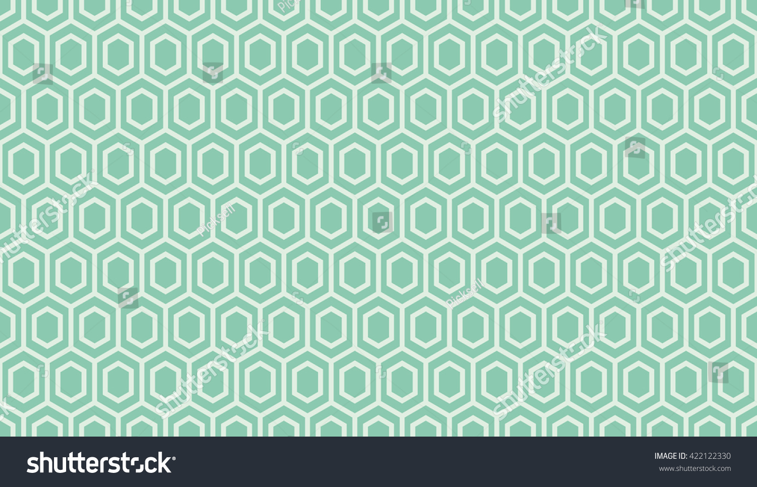 Seamless Turquoise Hexagonal African Ethnic Outline Stock Vector ...