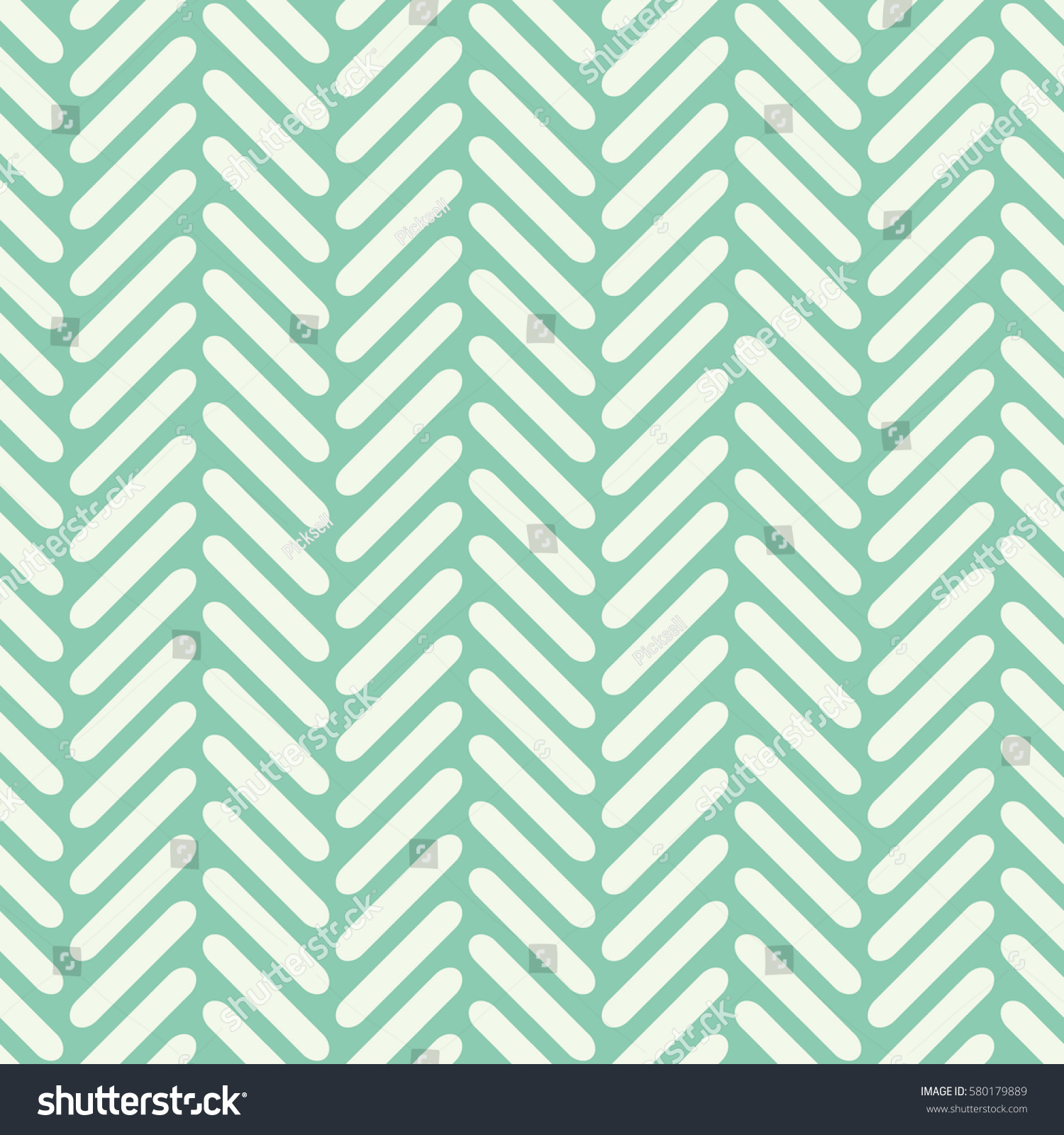 Seamless Turquoise Rounded Herringbone Op Art: vector de stock (libre ...