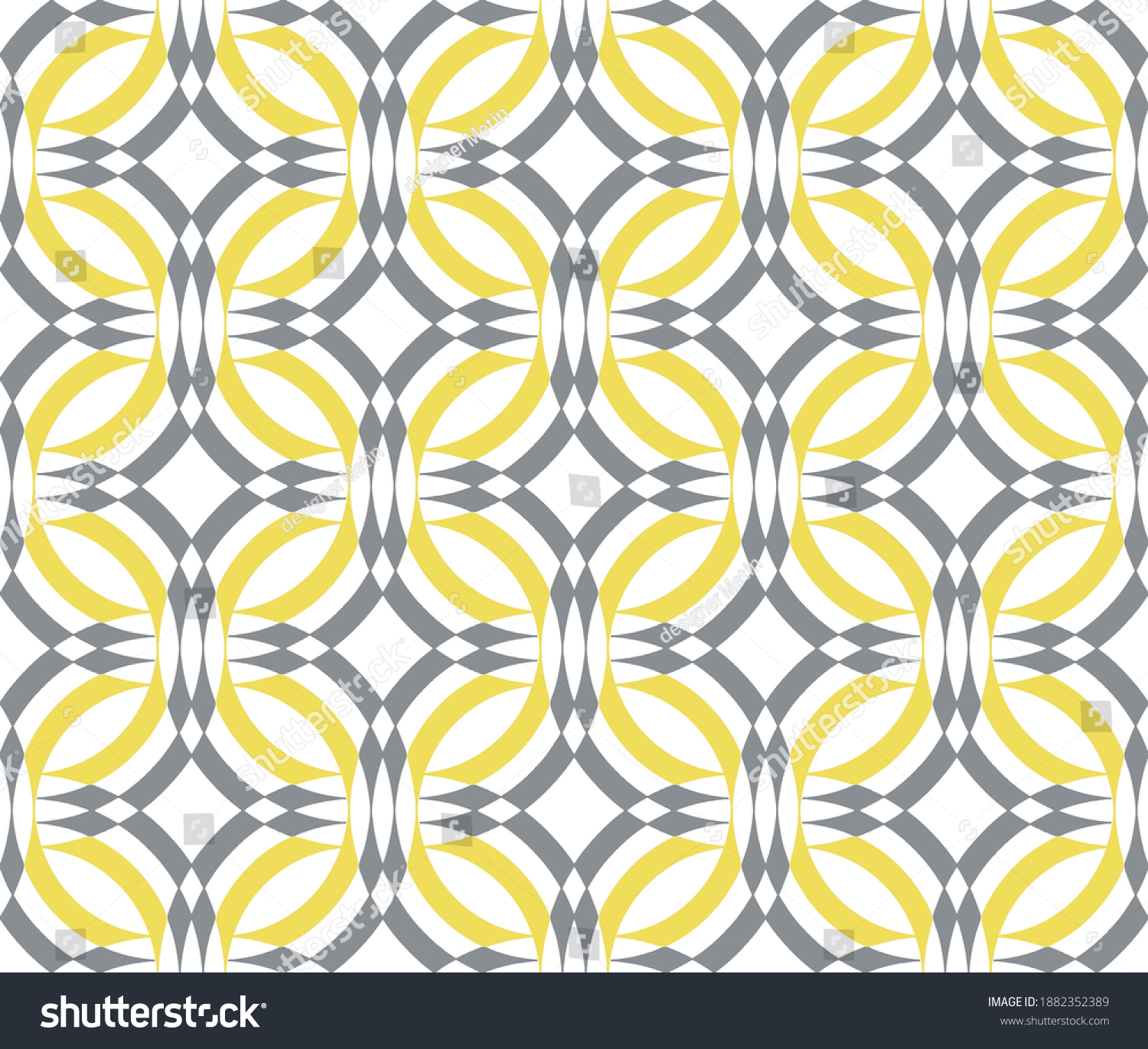 Seamless Ultimate Gray Illuminating Yellow Geometric Stock Vector ...