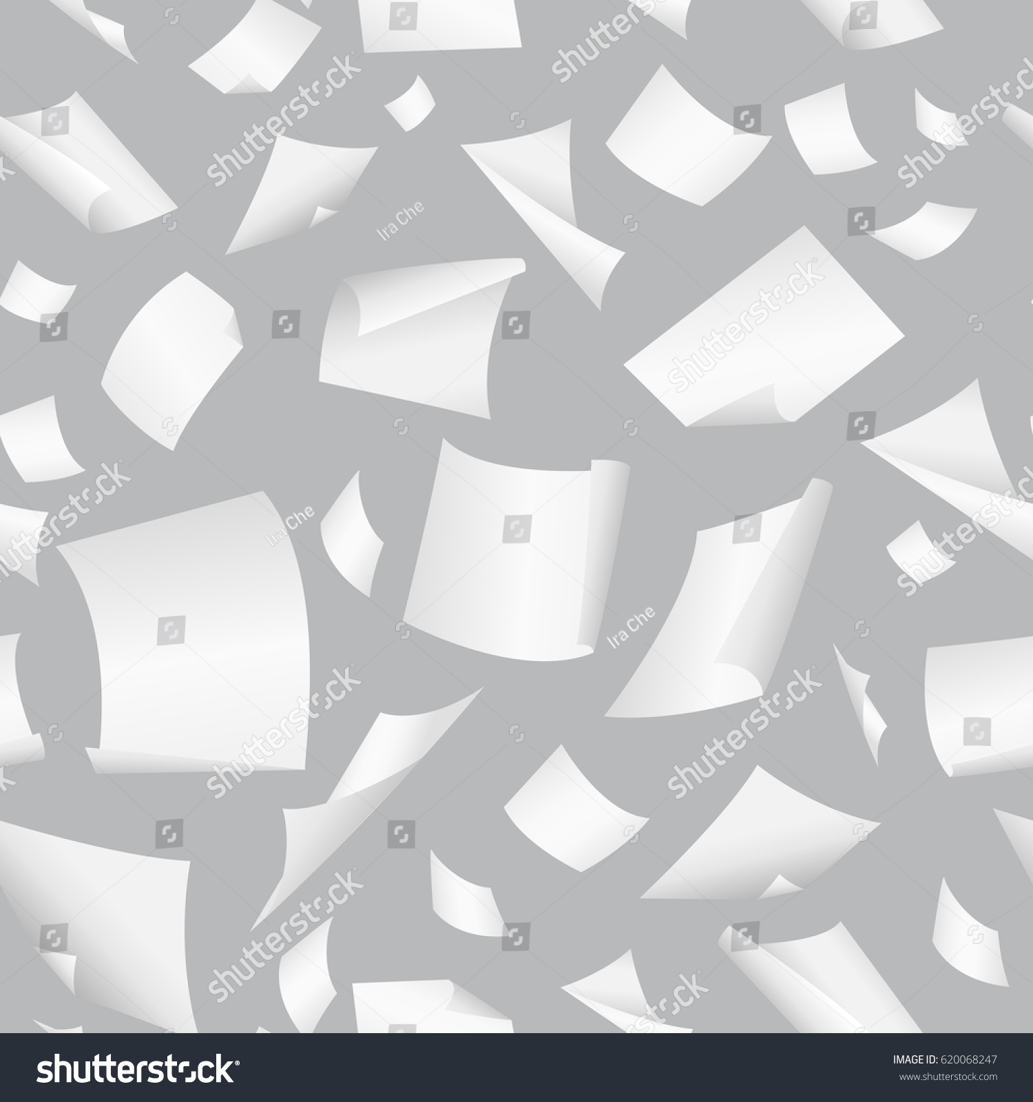 Seamless Vector Background Flying Falling Scattered Stock Vector ...