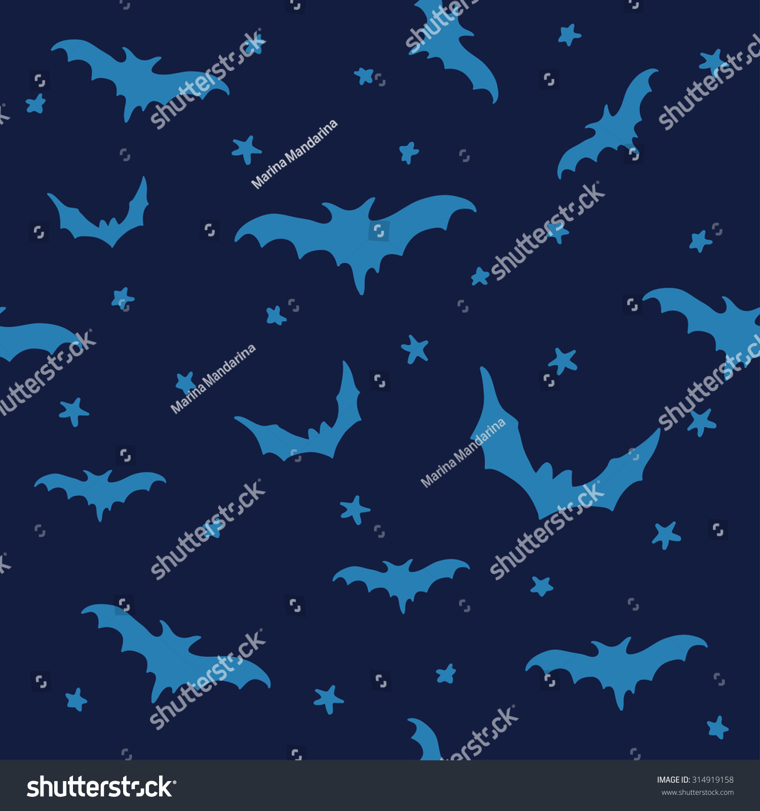 Seamless Vector Pattern Bats Endless Texture Stock Vector 314919158 ...