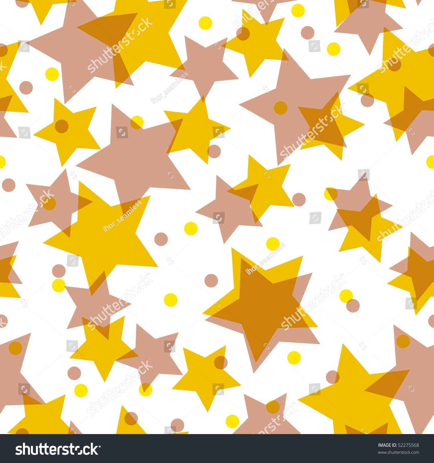 Seamless Vector Texture Stars On White Stock Vector (Royalty Free ...