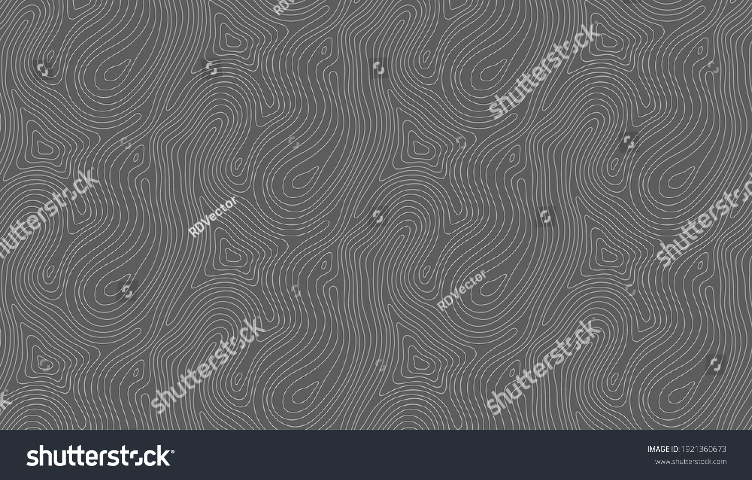 Seamless Vector Topographic Map Background White Stock Vector Royalty