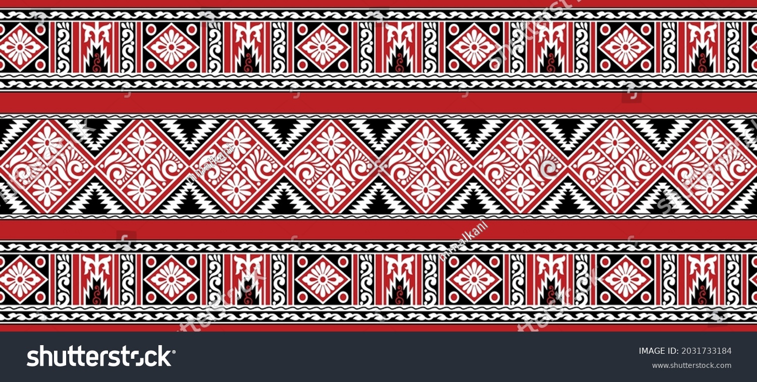 Seamless Vector Tribal Border Design: vetor stock (livre de direitos ...