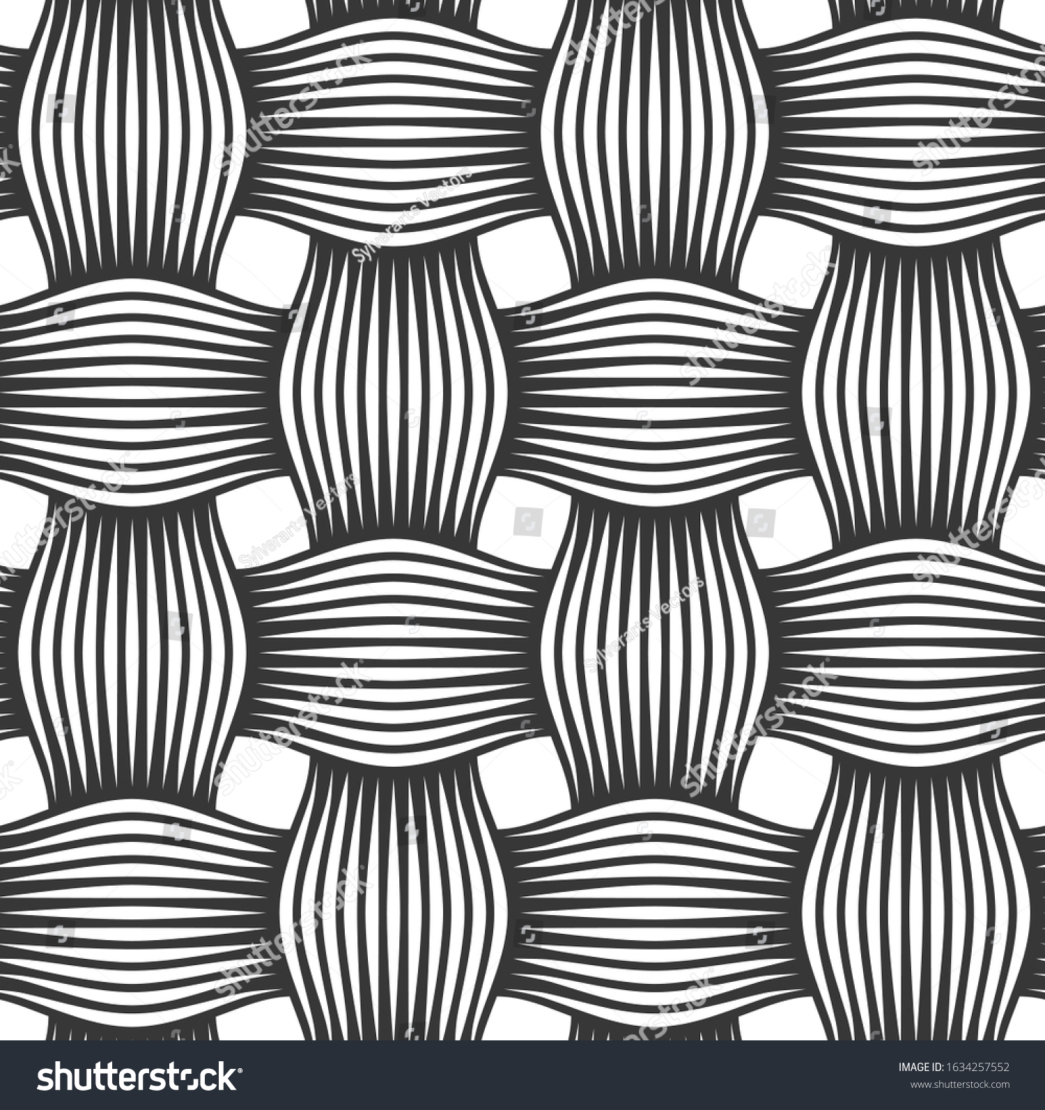 Seamless Vector Weaving Pattern Linear Background Stock Vector (Royalty ...