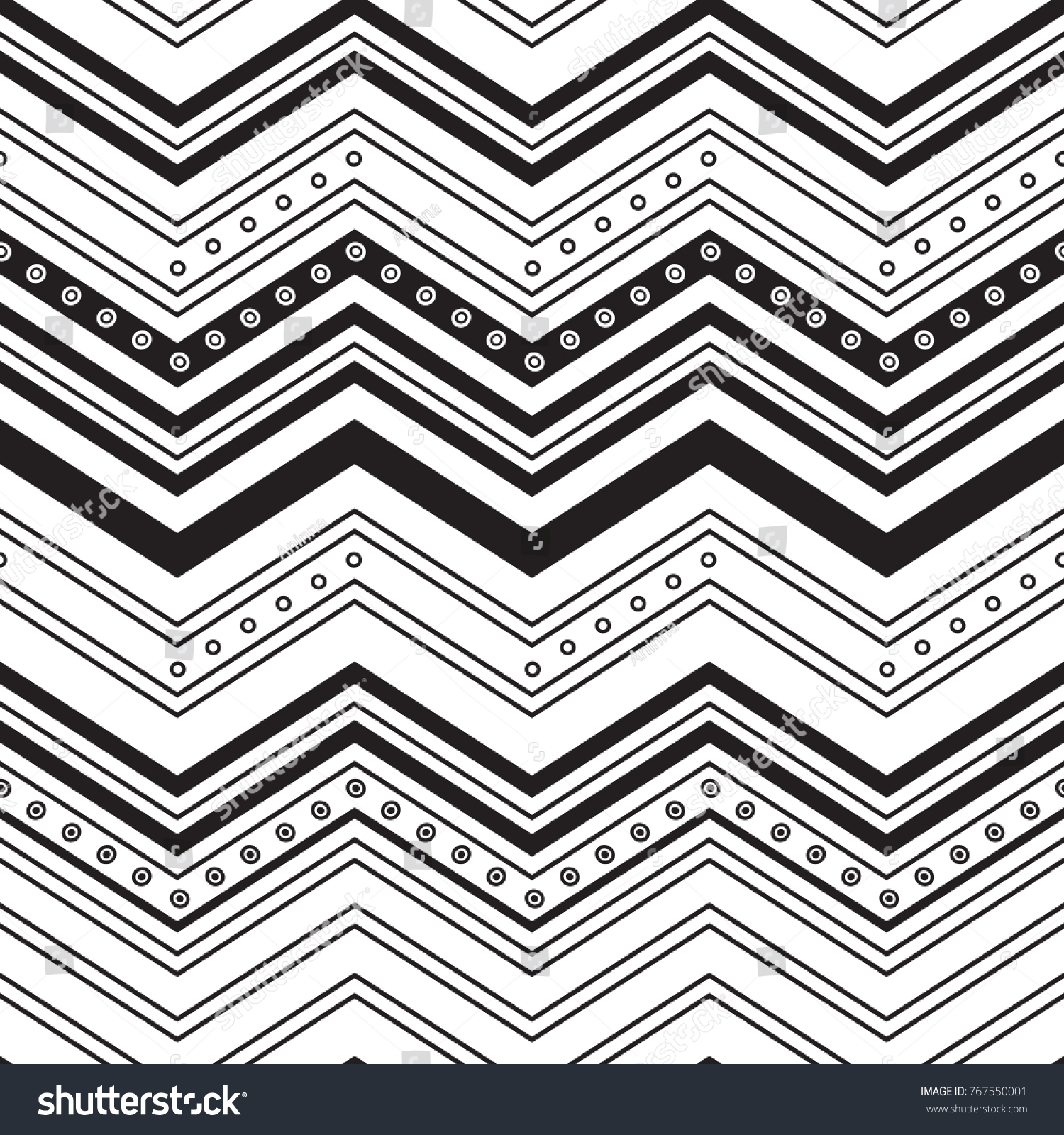 Seamless Vectorial Zigzag Pattern Horizontal Stripes Stock Vector ...