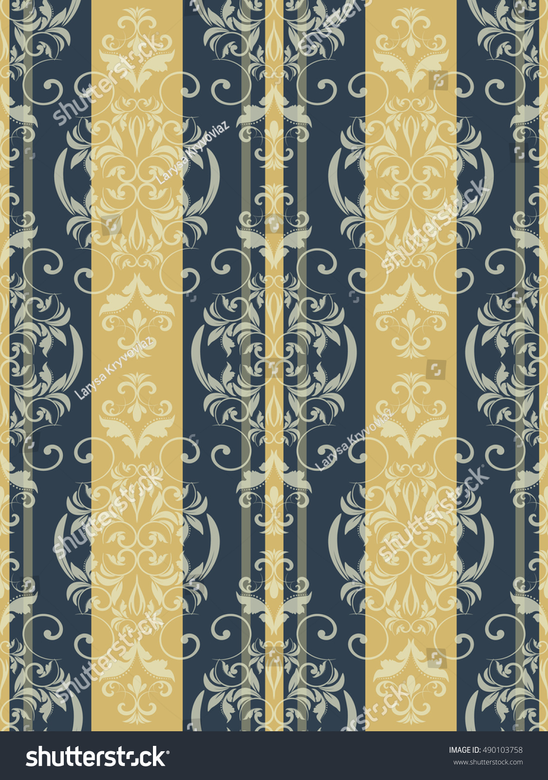 Seamless Victorian Wallpaper Stock Vector (Royalty Free) 490103758 ...