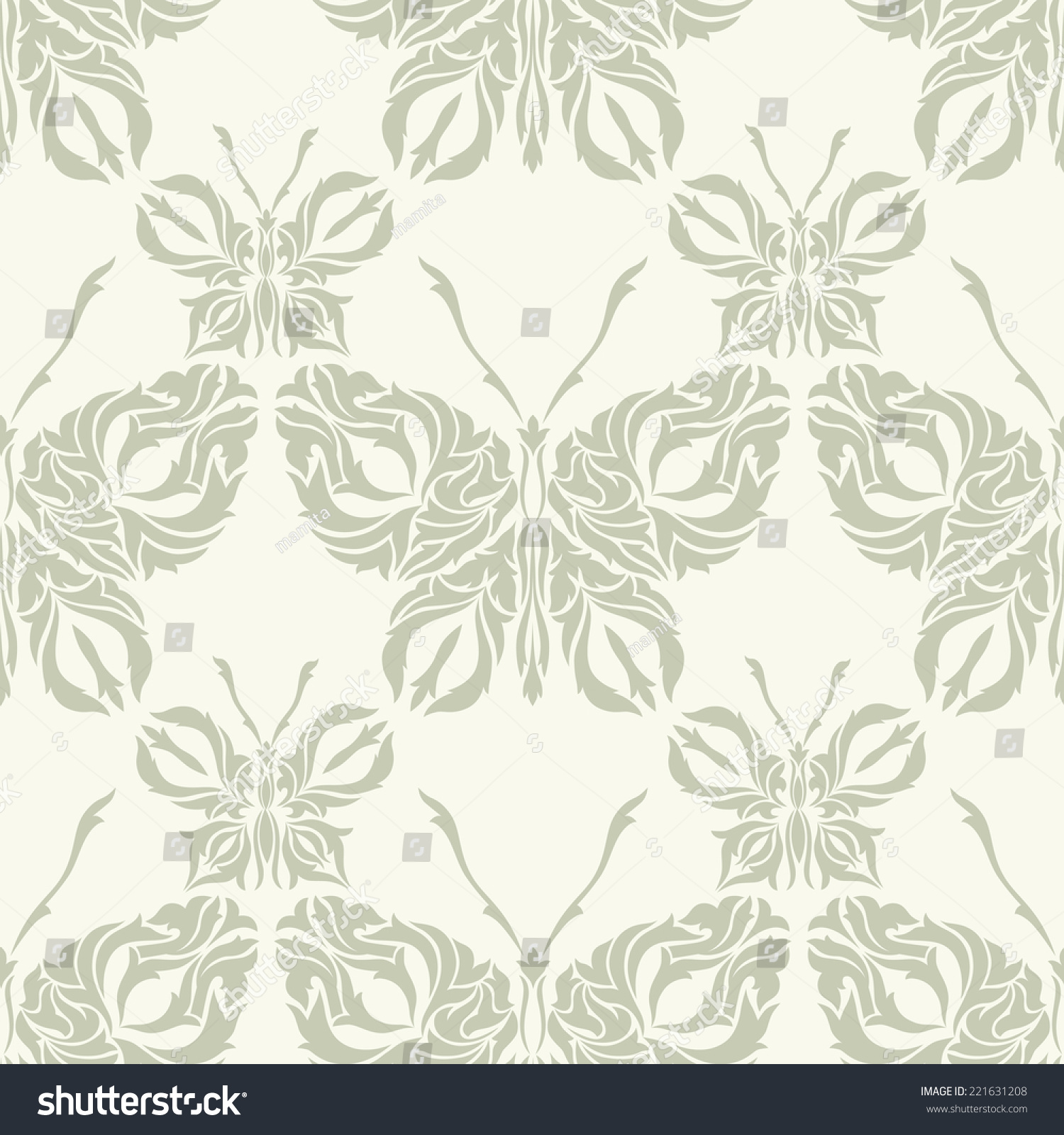 Seamless Vintage Background Vector Background Textile Stock Vector ...